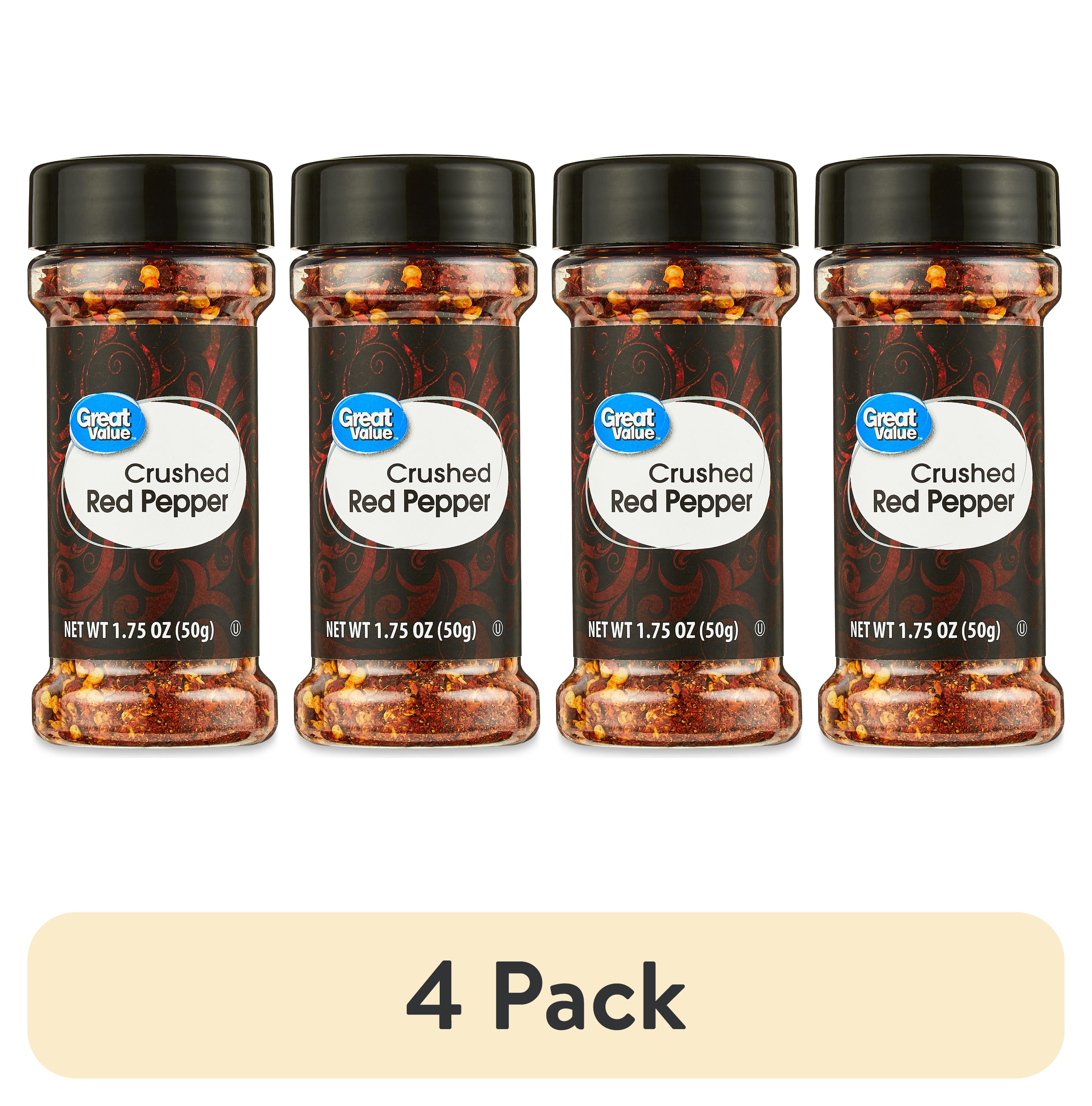 (4 pack) Great Value Crushed Red Pepper, 1.75 oz - Walmart.com
