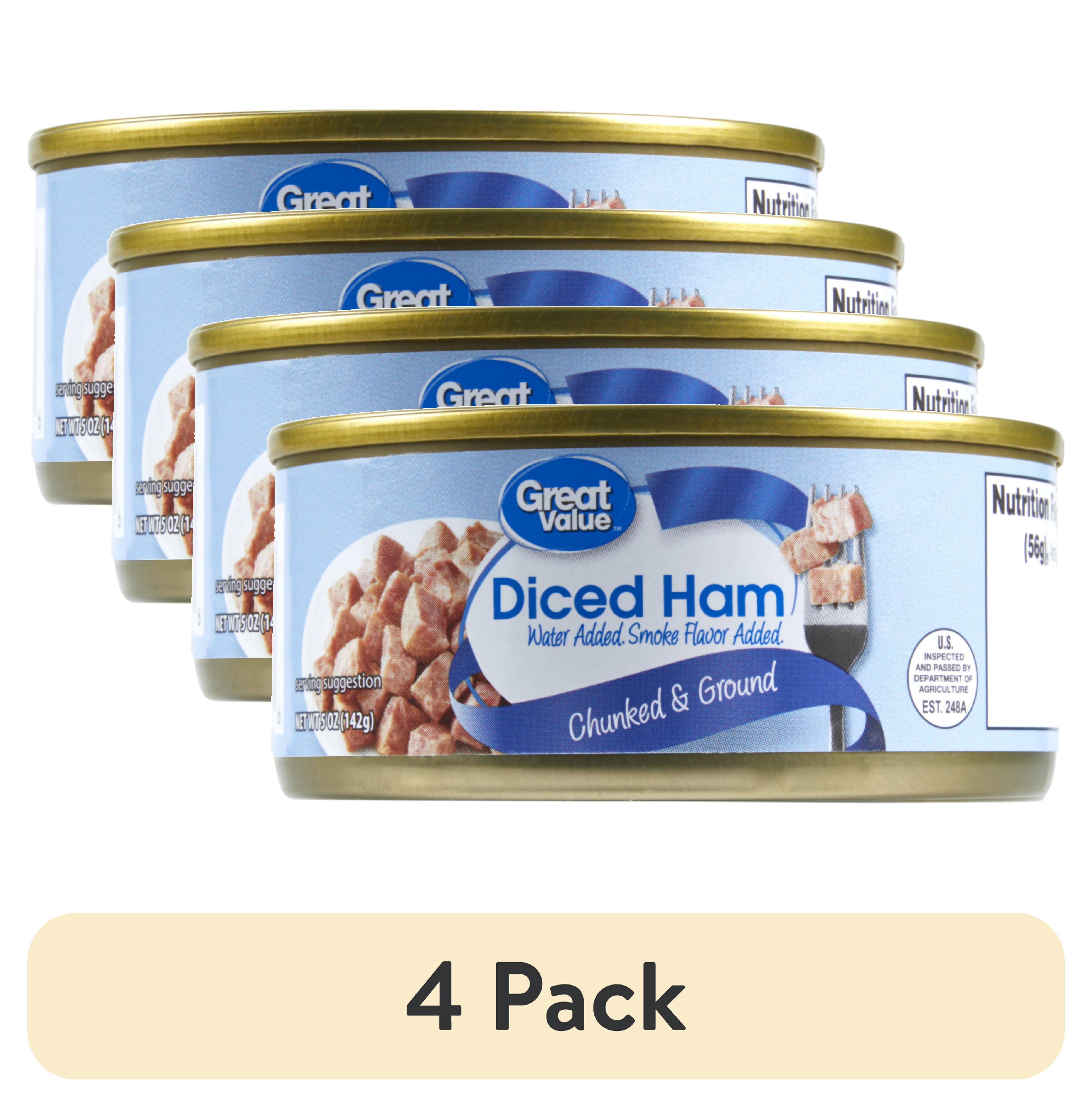 (4 pack) Great Value Diced Ham, 5 oz Can - Walmart.com