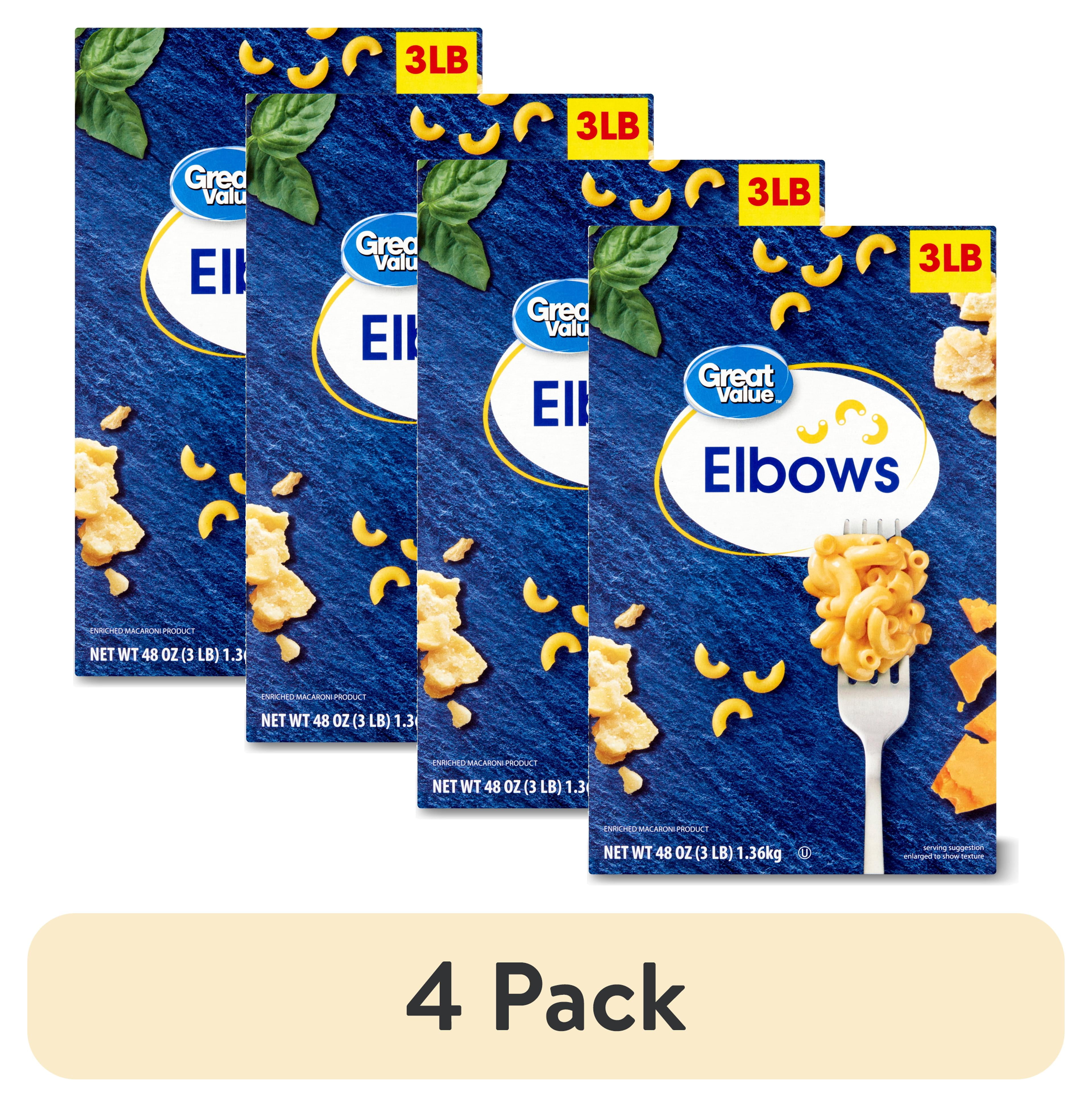 (4 pack) Great Value Elbow Pasta, 48 oz - Walmart.com