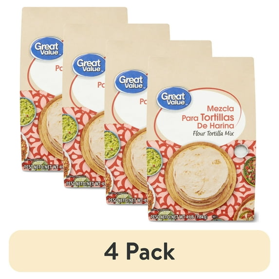 (4 pack) Great Value Flour Tortilla Mix, 64 oz - Walmart.com