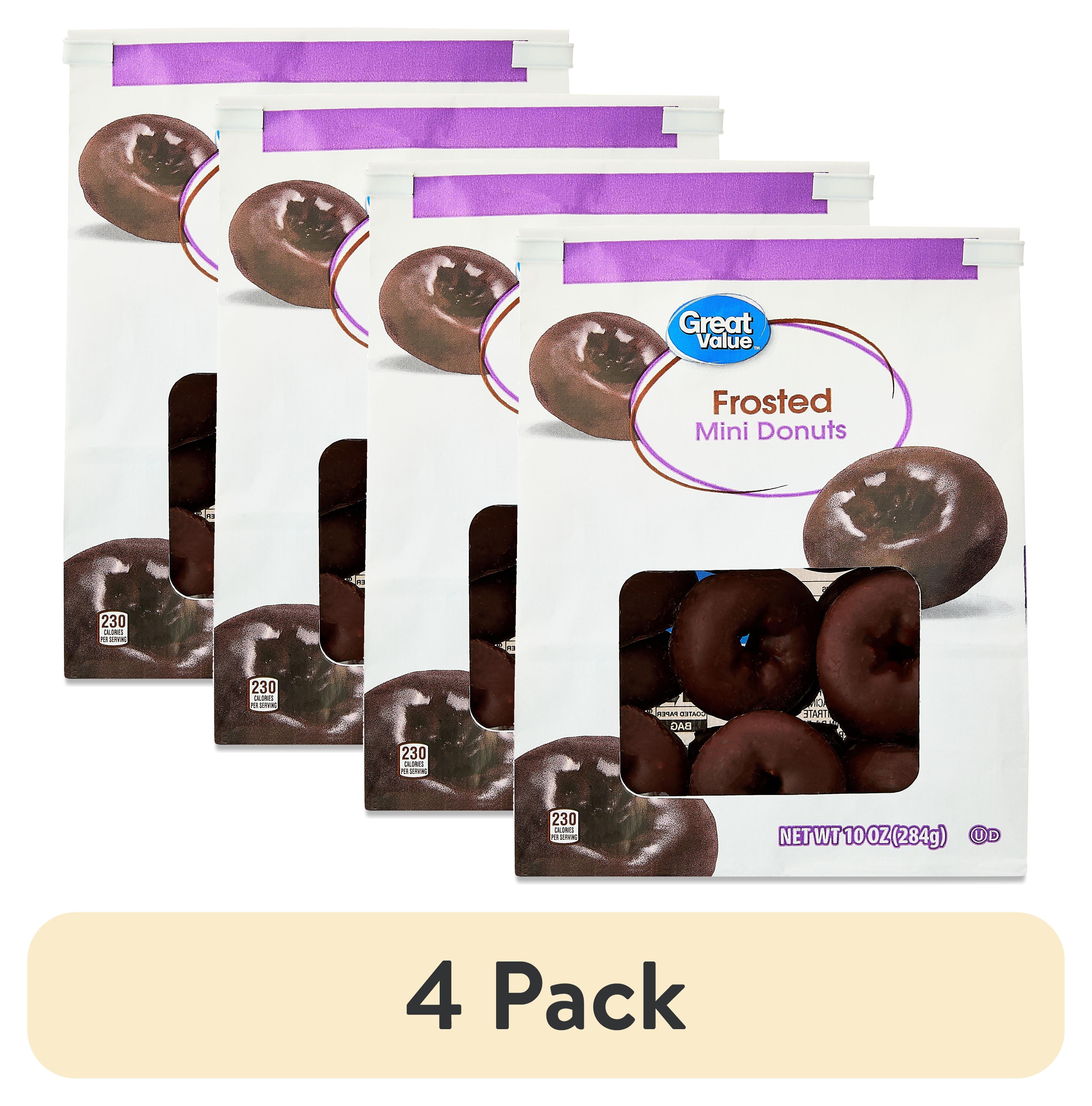 (4 pack) Great Value Frosted Mini Donuts, 10 oz - Walmart.com