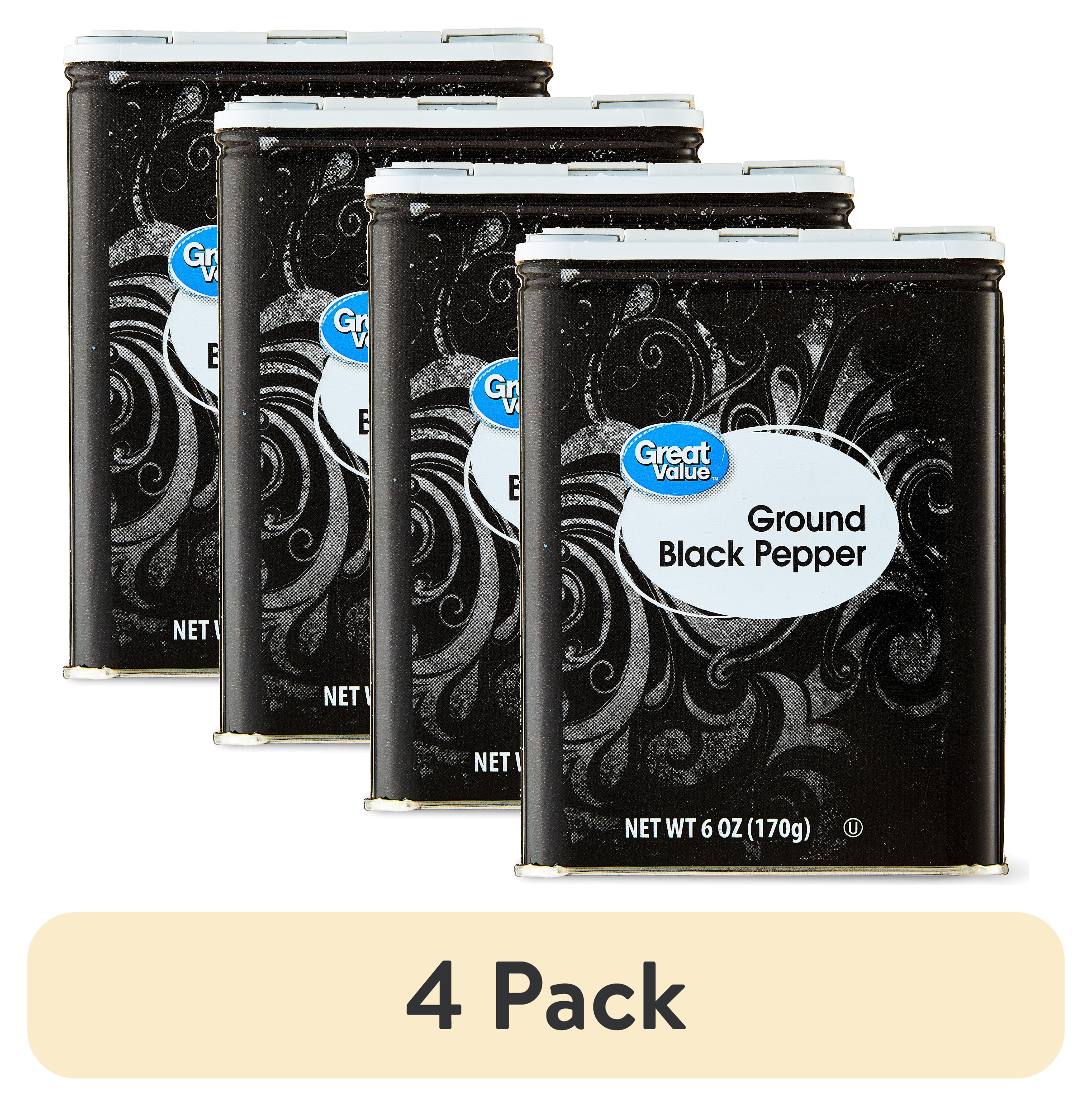 (4 pack) Great Value Ground Black Pepper, 6 oz - Walmart.com