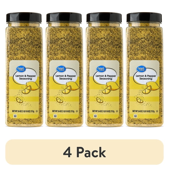 (4 pack) Great Value Lemon & Pepper Seasoning, 26 oz - Walmart.com