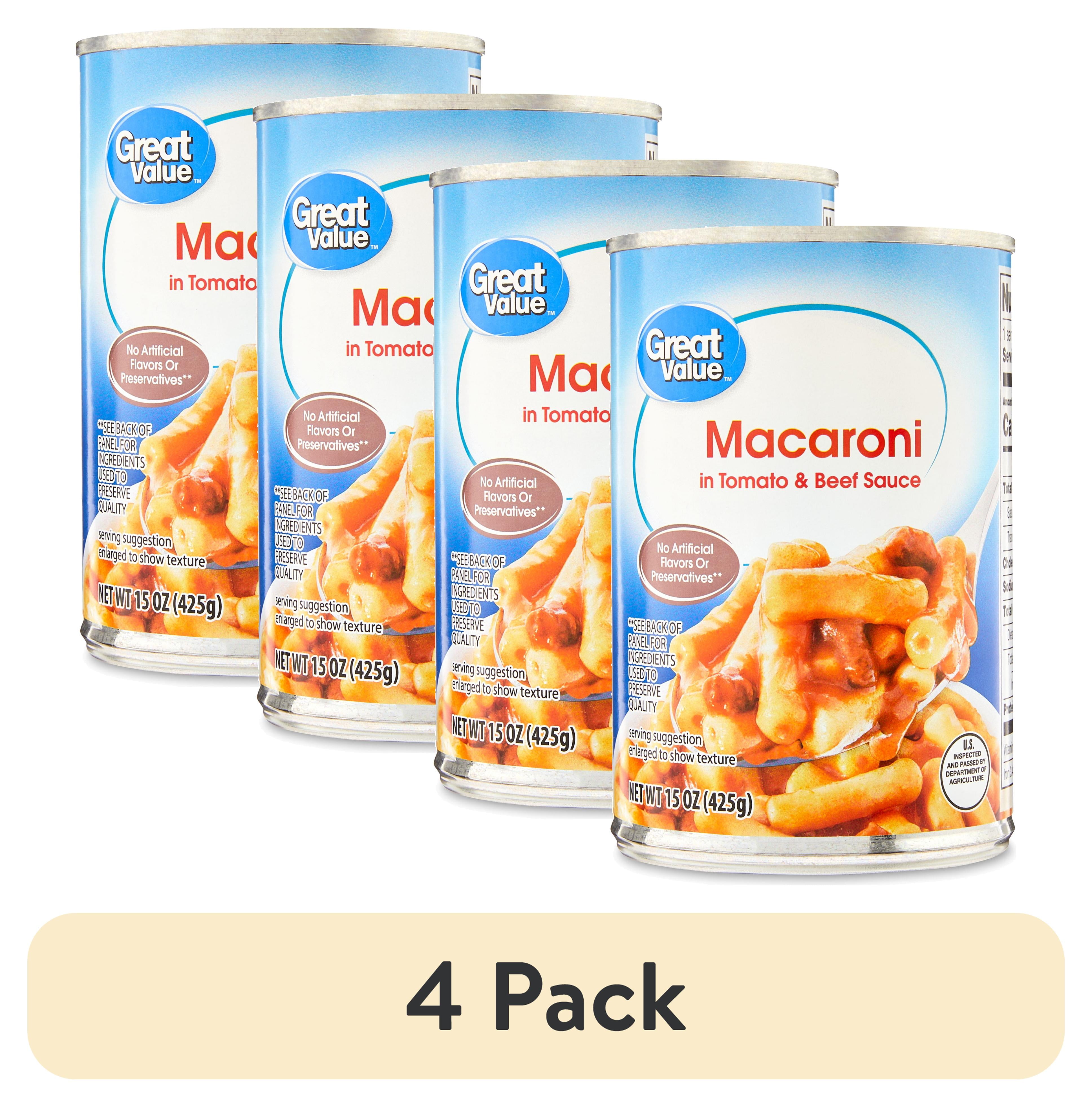(4 pack) Great Value Macaroni & Beef, 15 oz - Walmart.com