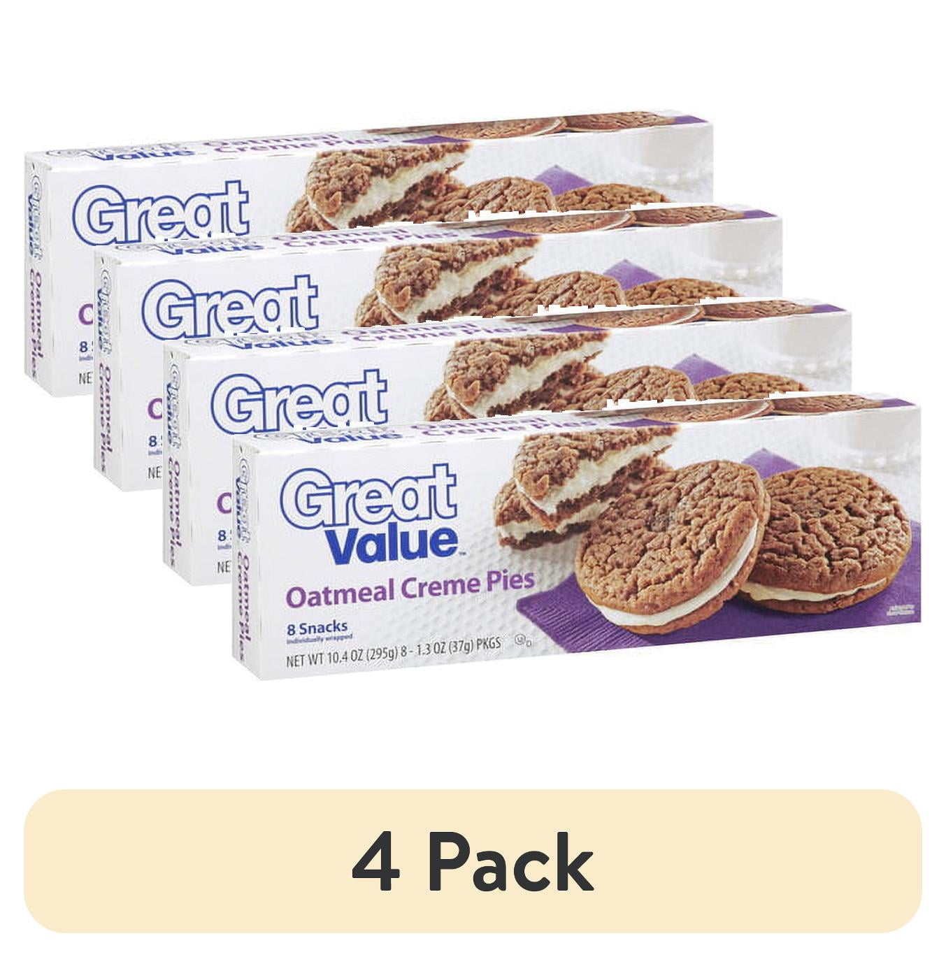 (4 pack) Great Value Oatmeal Creme Pies, 8ct - Walmart.com