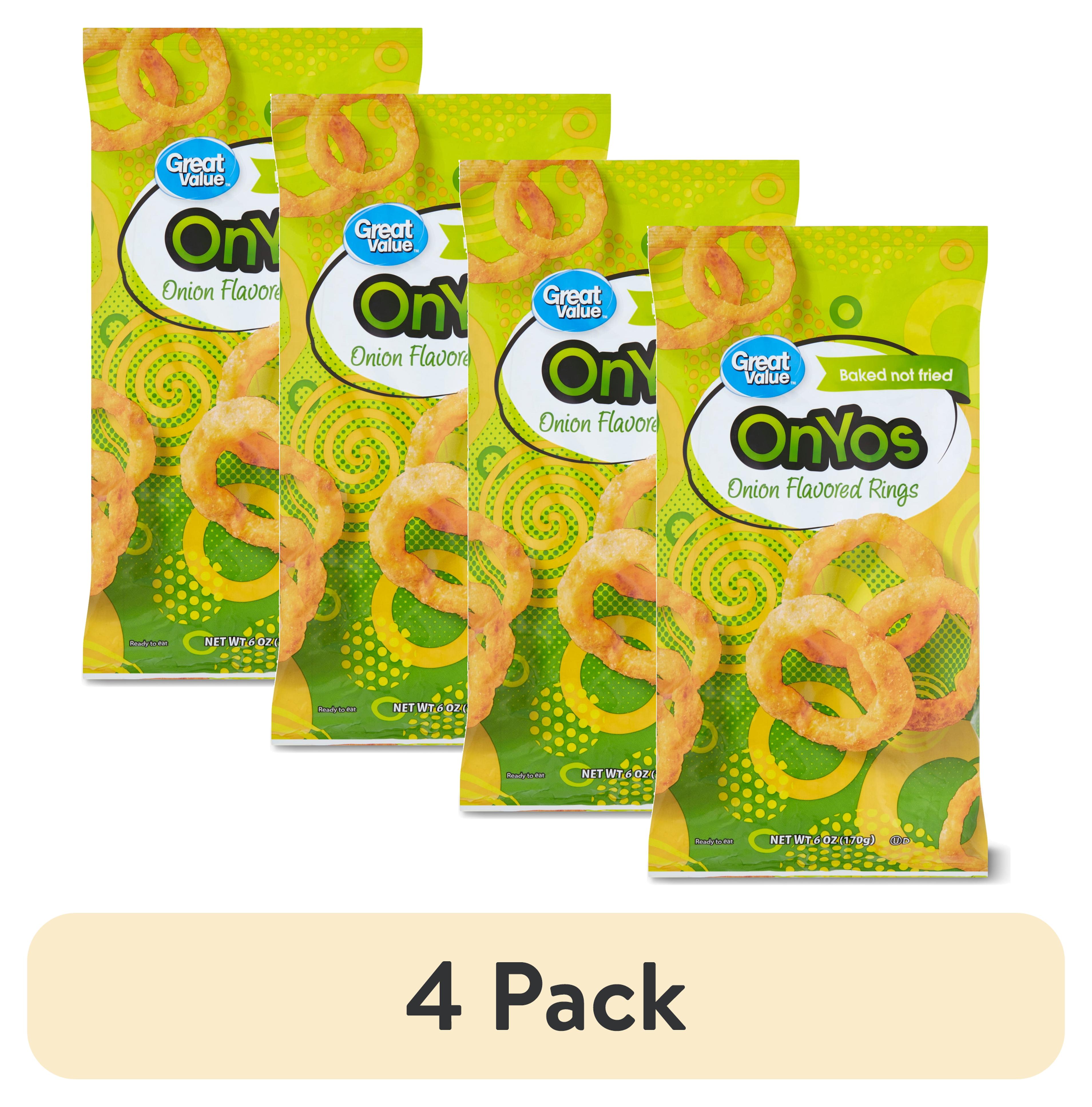 (4 pack) Great Value Onyos Onion Flavored Rings, 6 oz - Walmart.com