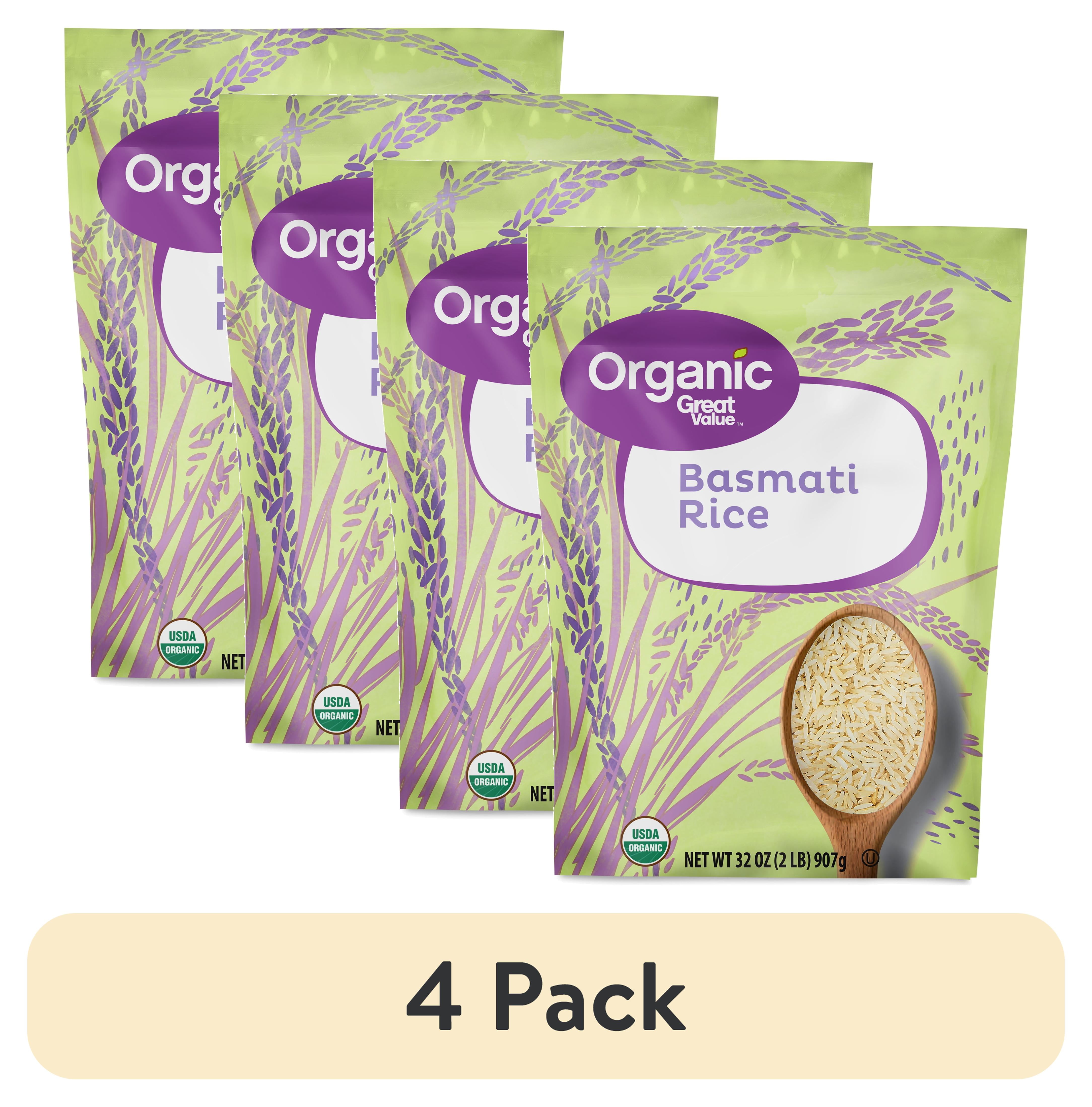 (4 pack) Great Value Organic Basmati Rice, 32 oz - Walmart.com