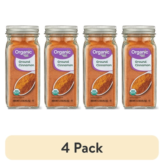 (4 pack) Great Value Organic Ground Cinnamon, 1.5 oz - Walmart.com