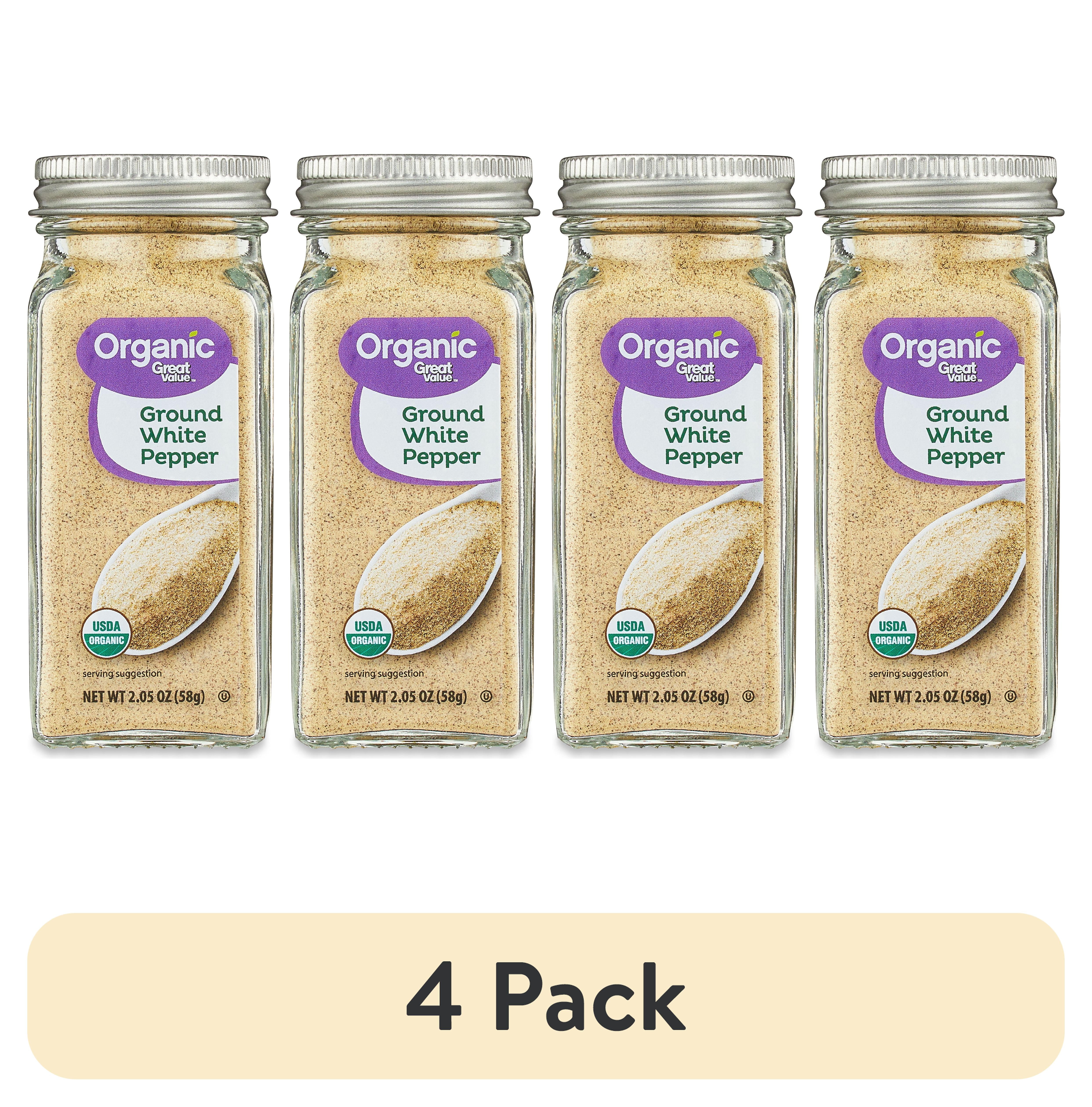 (4 pack) Great Value Organic Ground White Pepper, 2.05 oz - Walmart.com