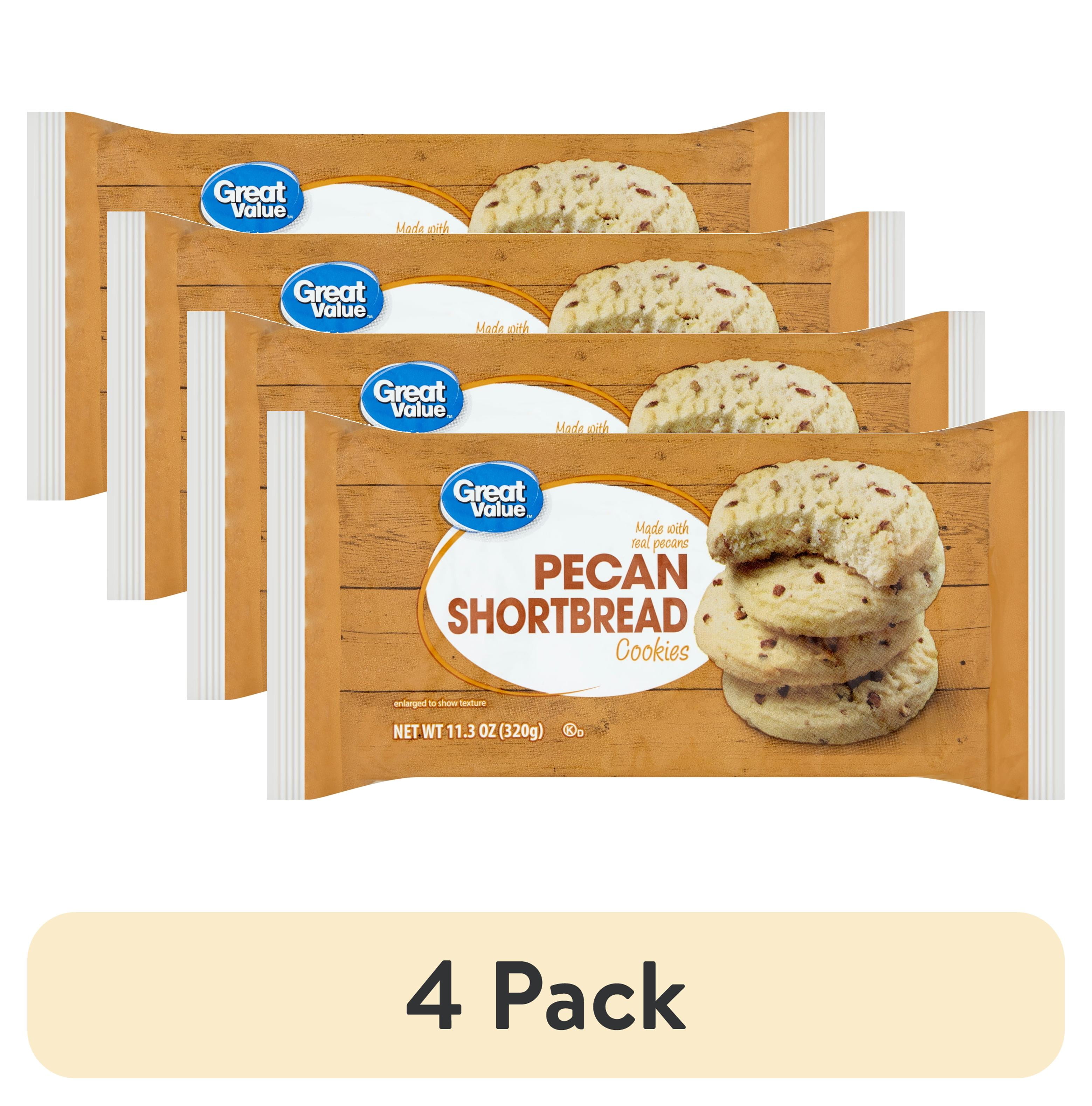 (4 pack) Great Value Pecan Shortbread Cookies, 11.3 oz - Walmart.com