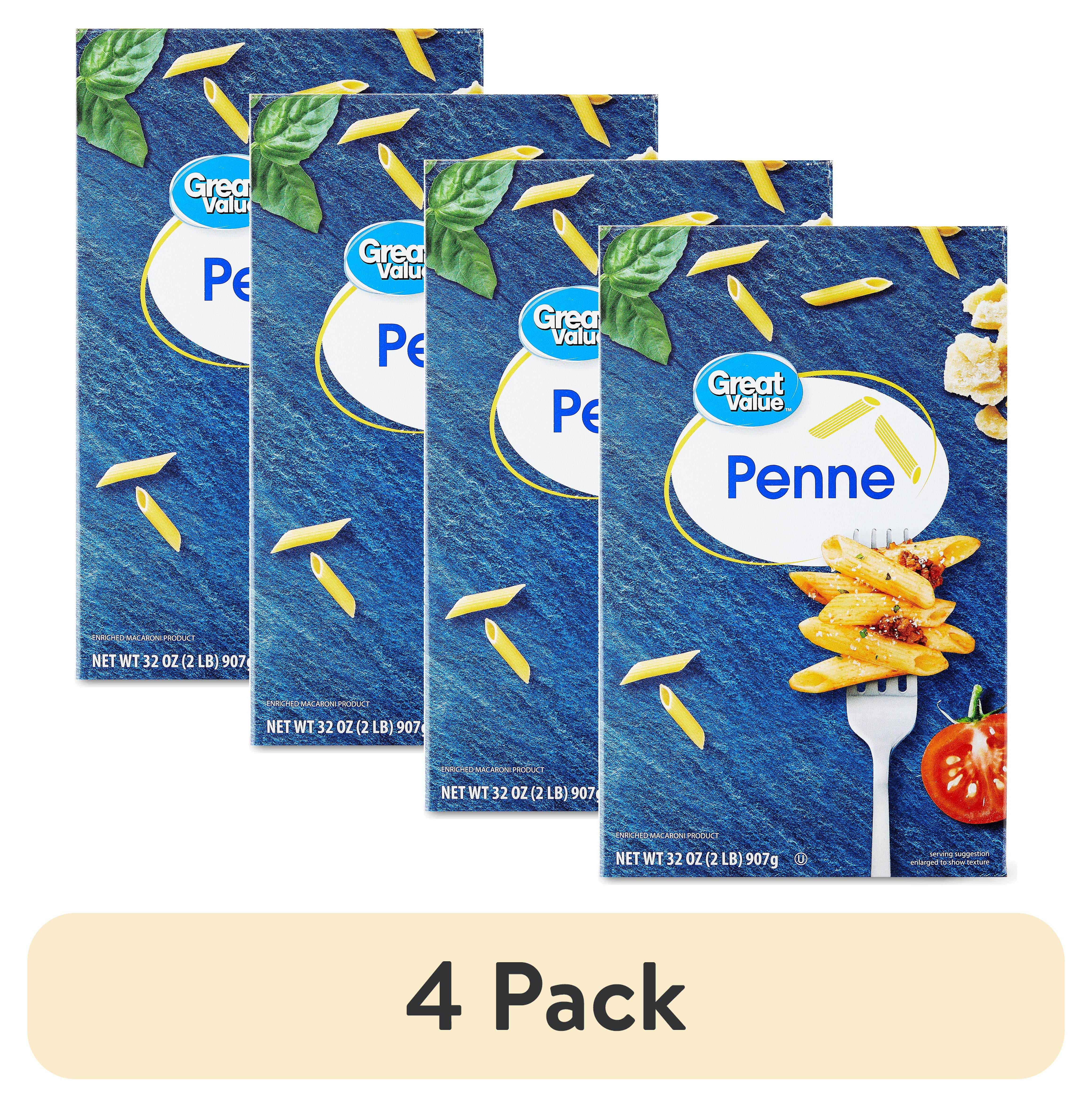 (4 pack) Great Value Penne, 32 oz (Shelf Stable) - Walmart.com