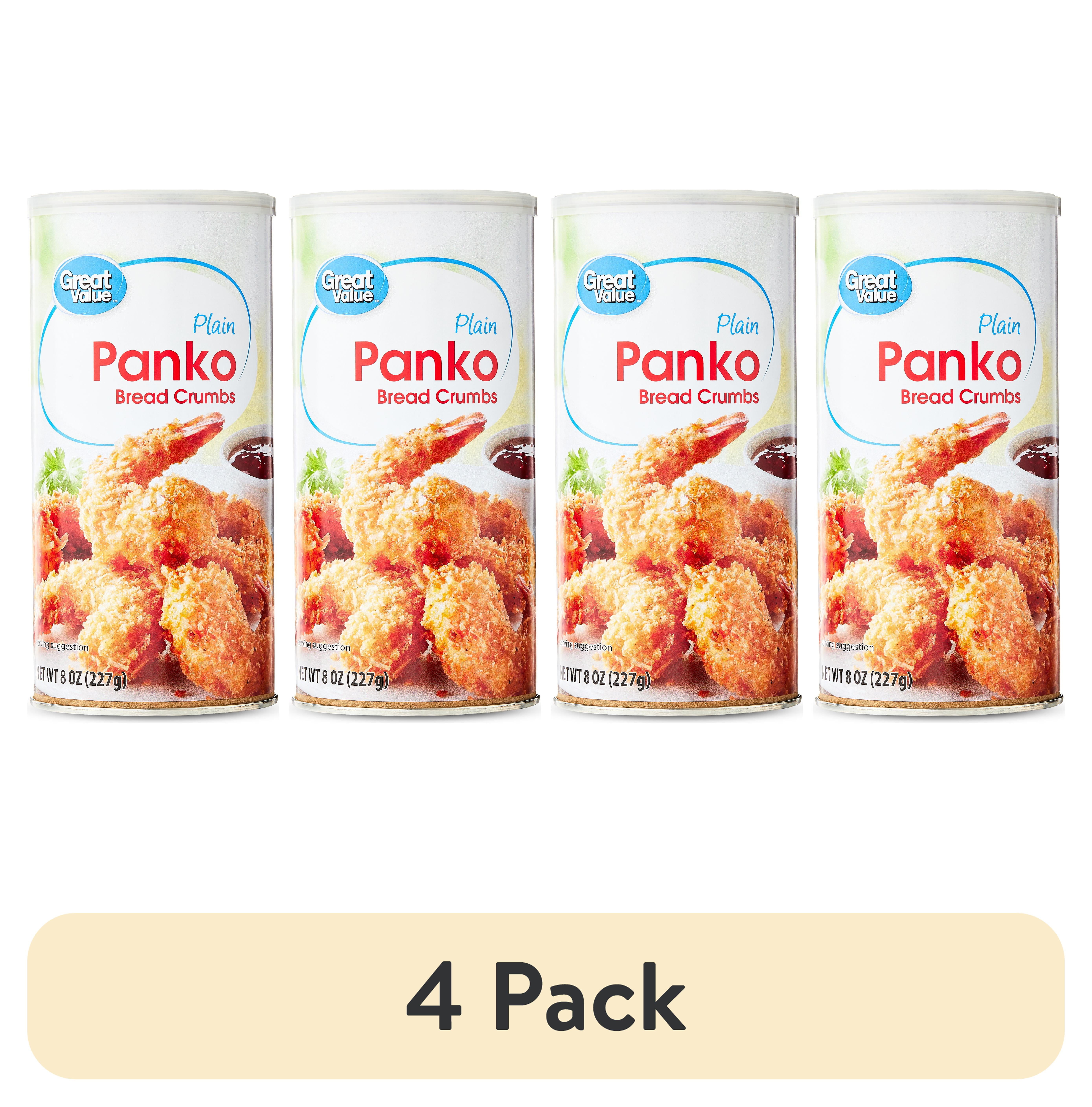 (4 pack) Great Value Plain Panko Bread Crumbs, 8 oz - Walmart.com