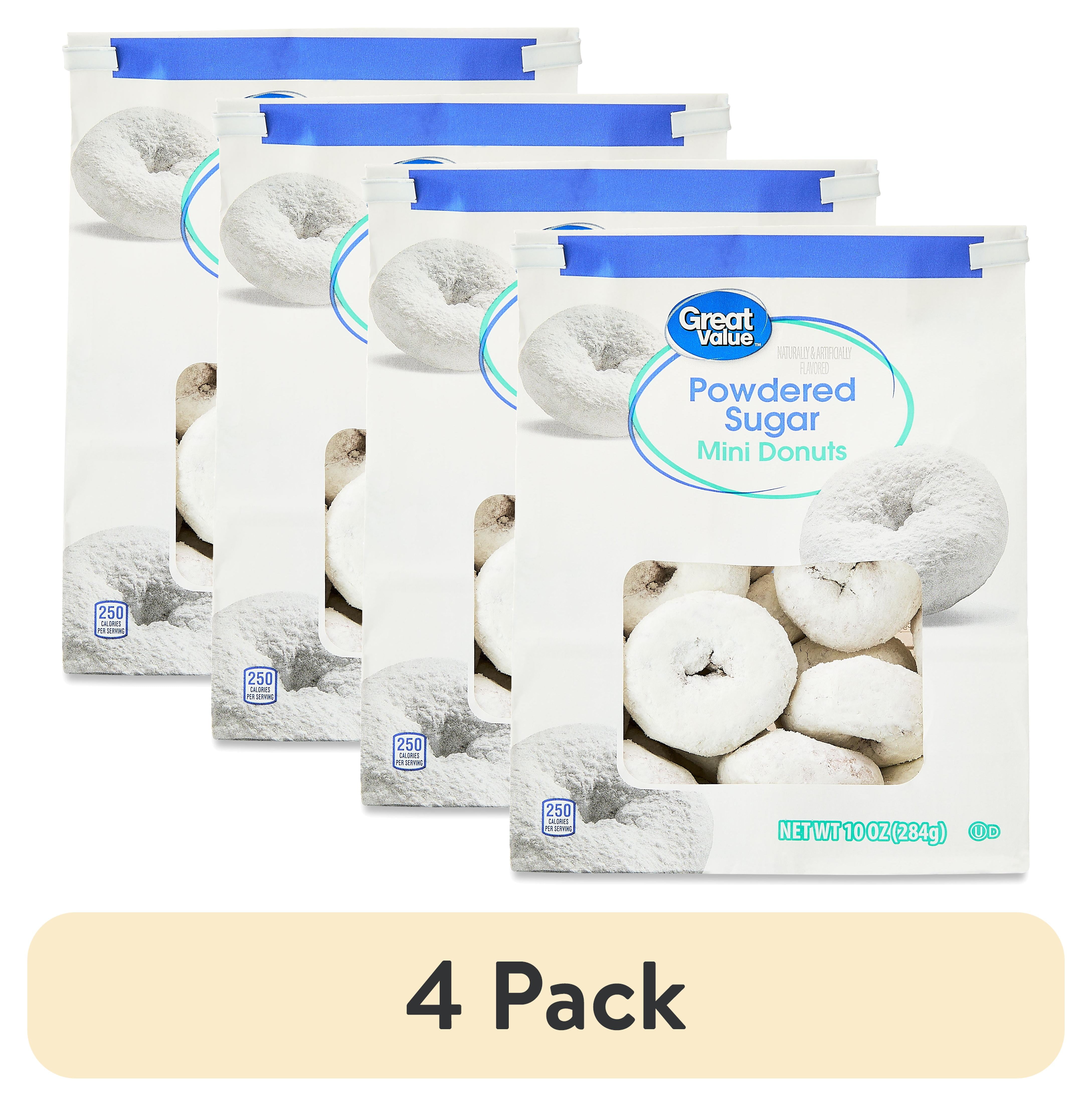(4 pack) Great Value Powdered Sugar Mini Donuts, 10 oz - Walmart.com