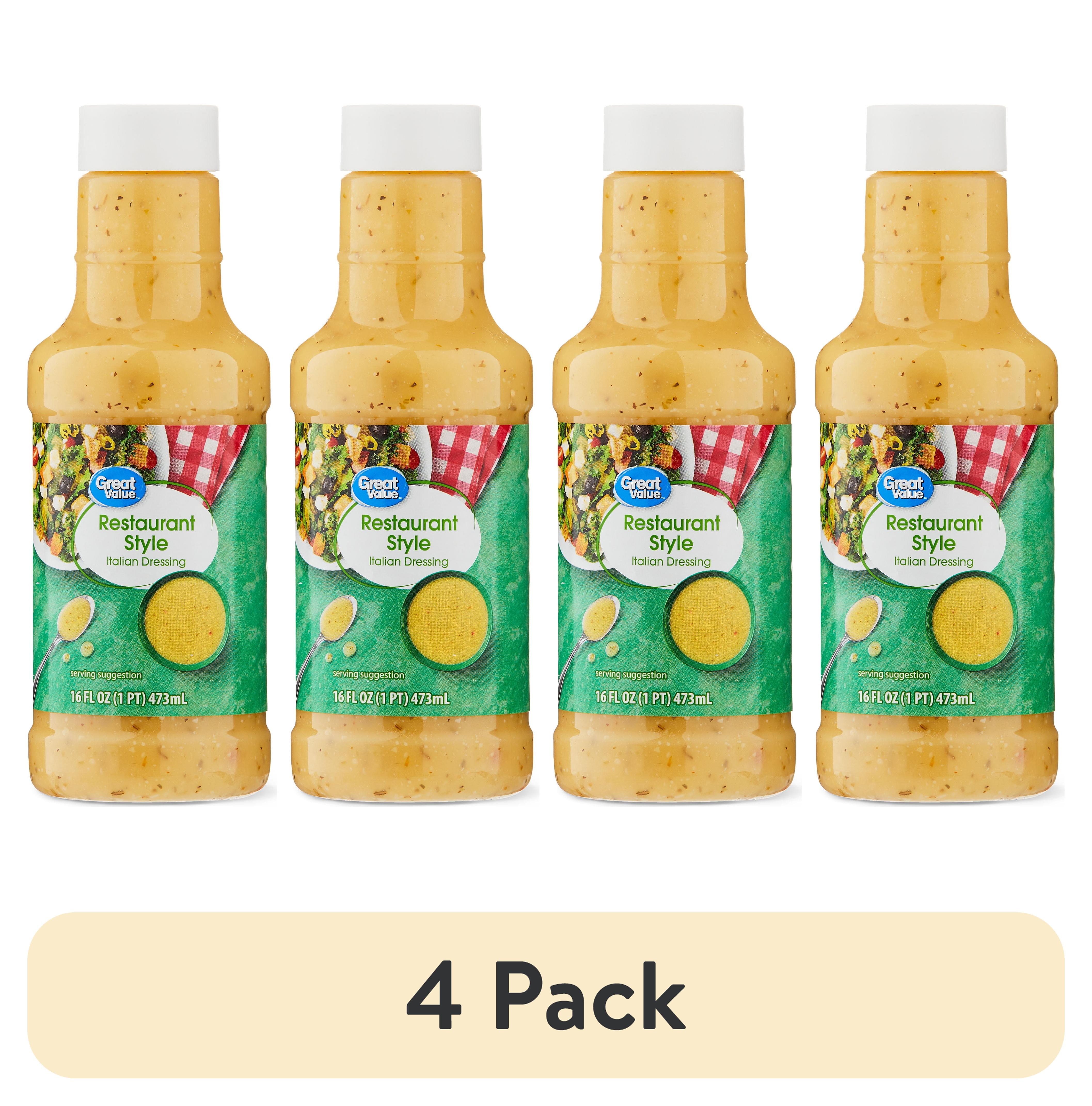 (4 pack) Great Value Restaurant Style Italian Dressing, 16 oz - Walmart.com