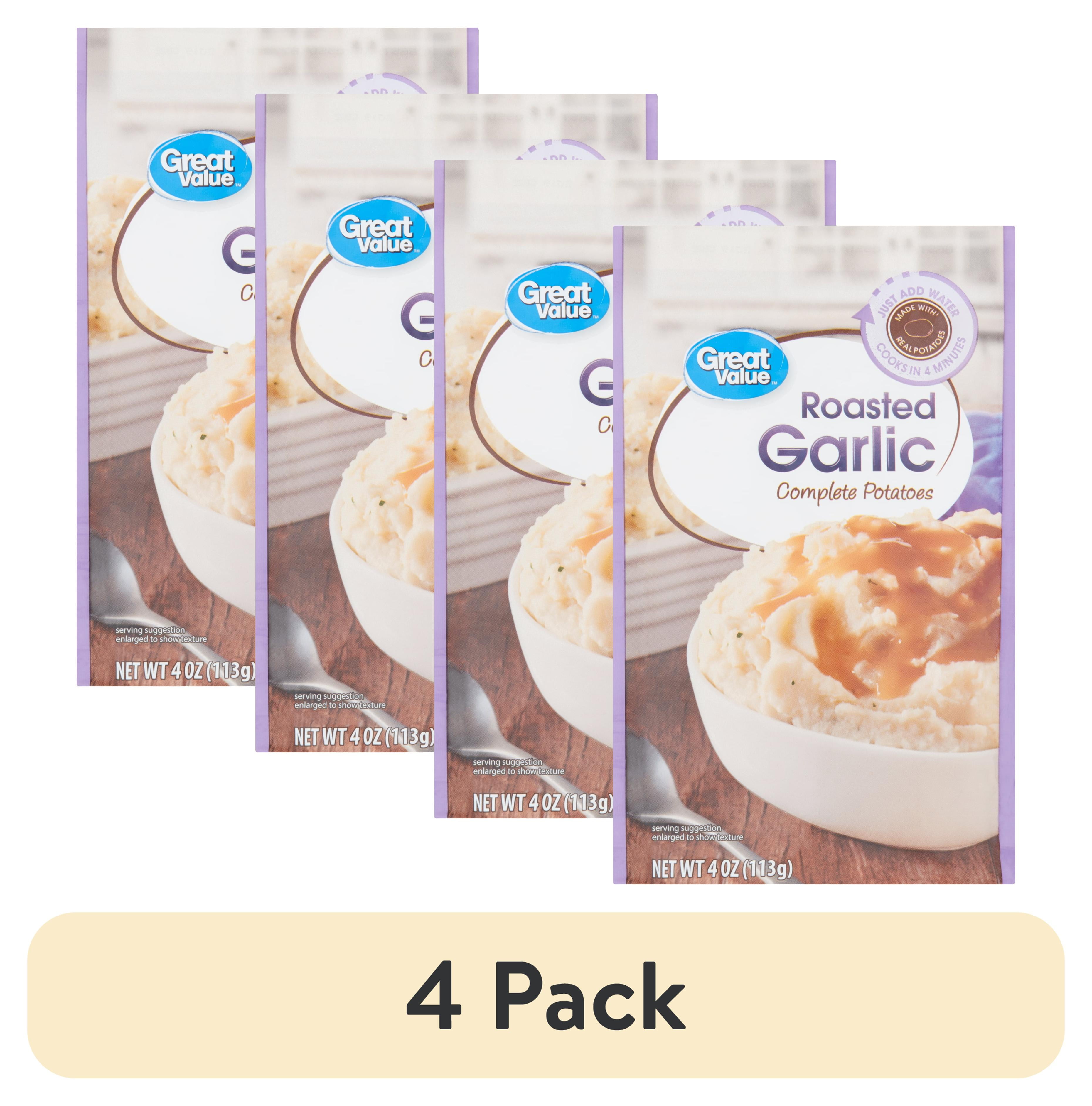 (4 pack) Great Value Roasted Garlic Complete Potatoes, 4 oz - Walmart.com