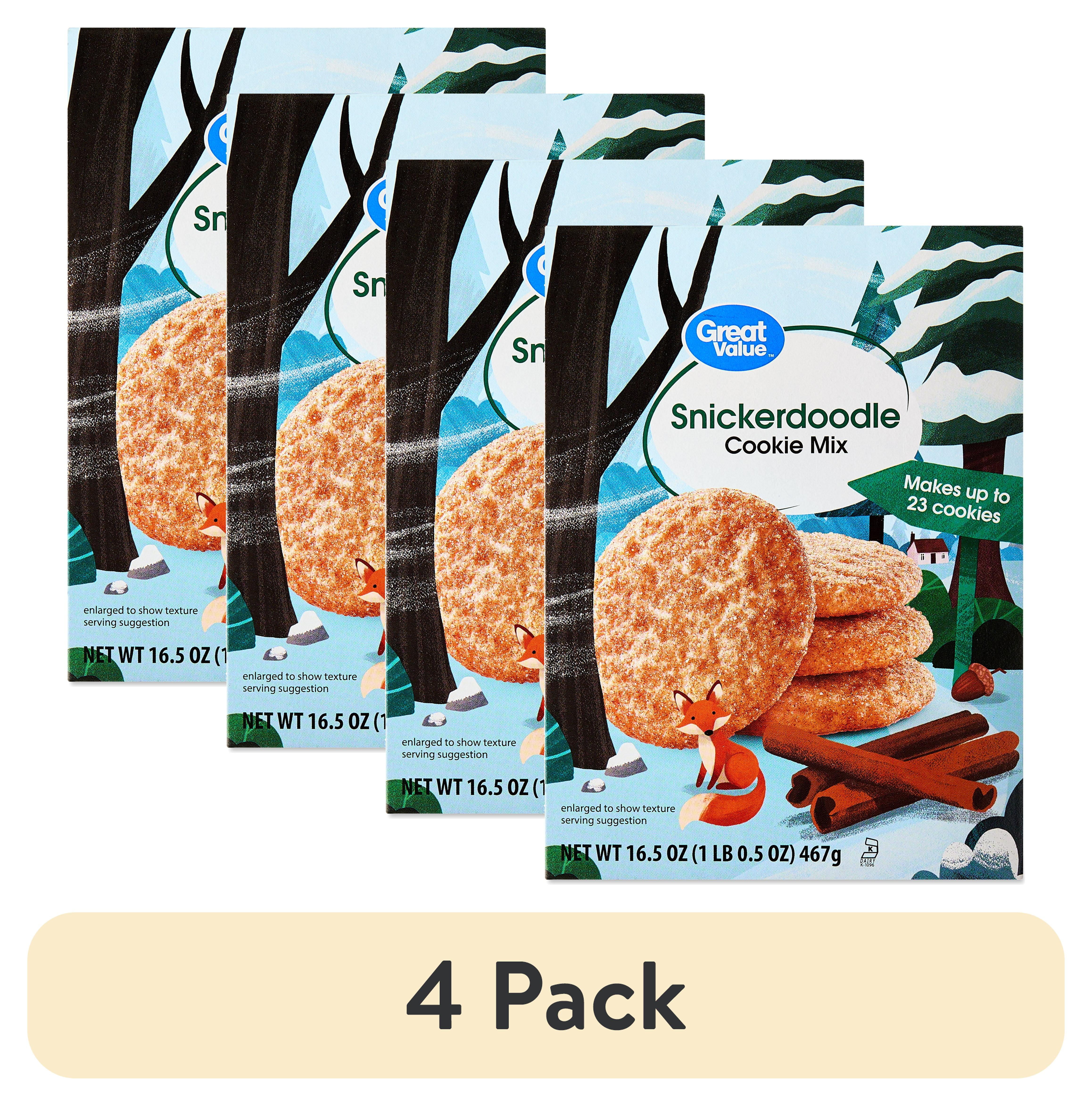 (4 pack) Great Value Snickerdoodle Cookie Mix, 16.5 oz - Walmart.com