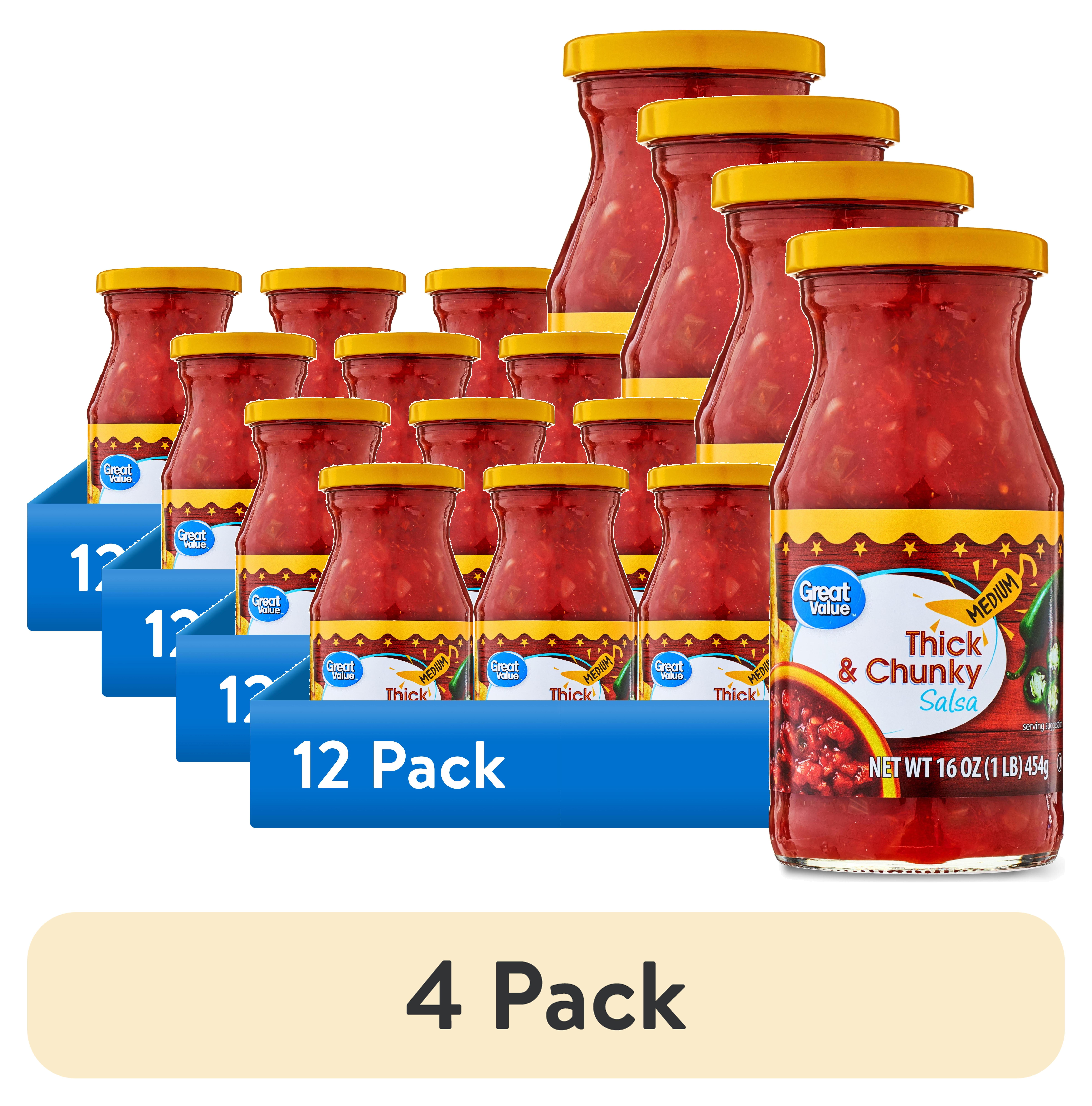 (4 pack) Great Value Thick and Chunky Salsa Medium, 16 oz - Walmart.com