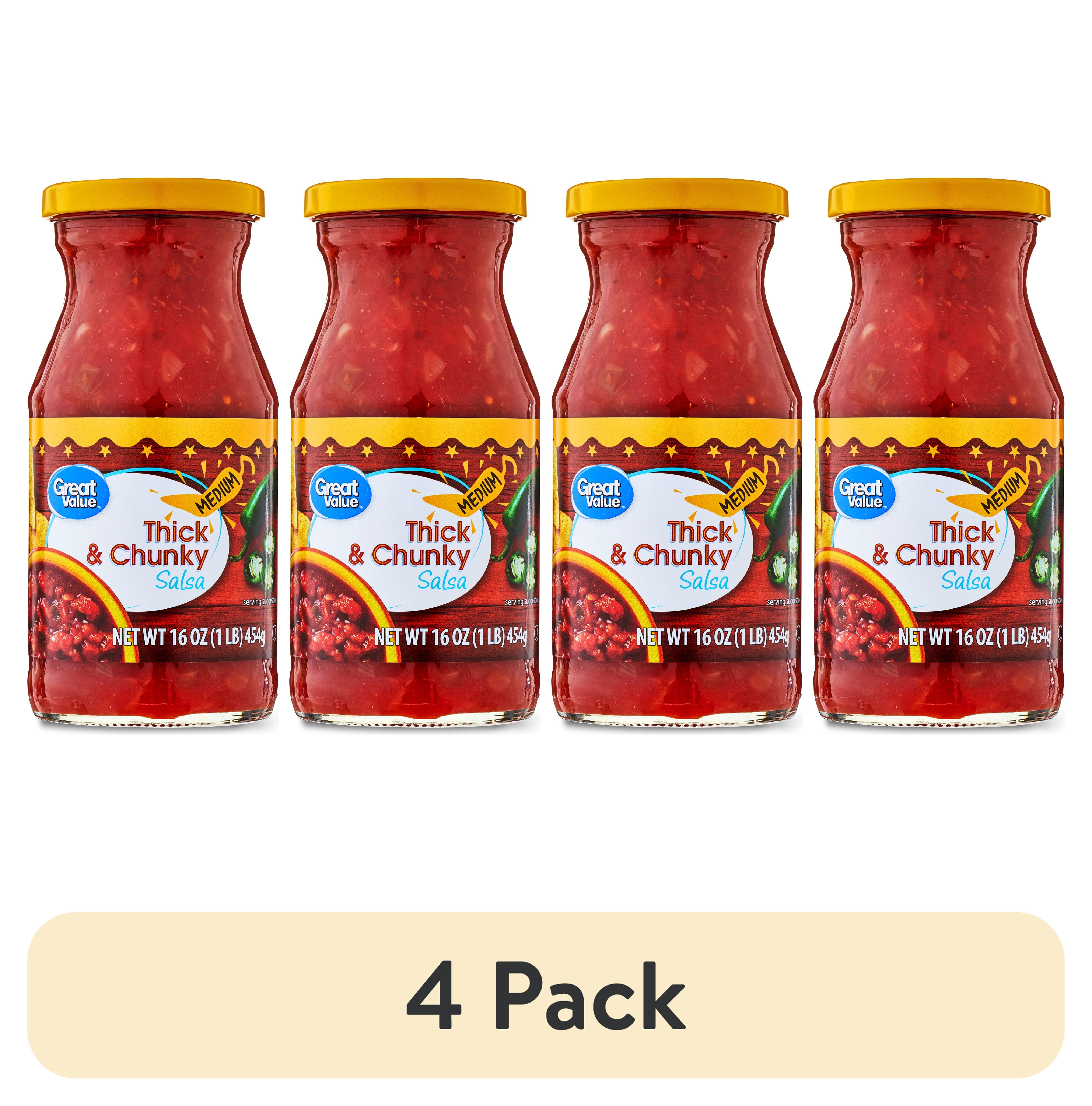 (4 pack) Great Value Thick and Chunky Salsa Medium, 16 oz - Walmart.com