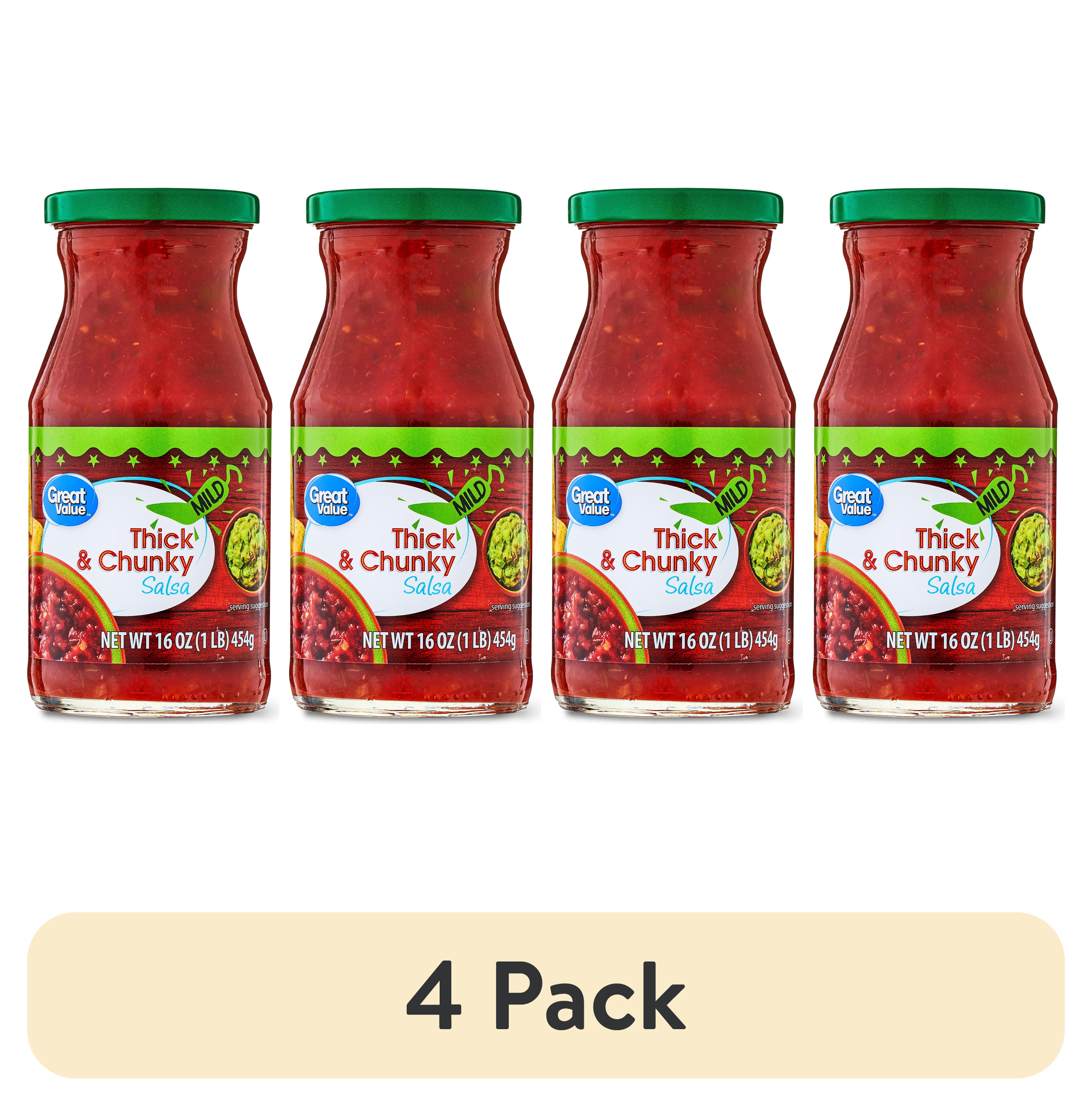 (4 pack) Great Value Thick and Chunky Salsa Mild, 16 oz - Walmart.com