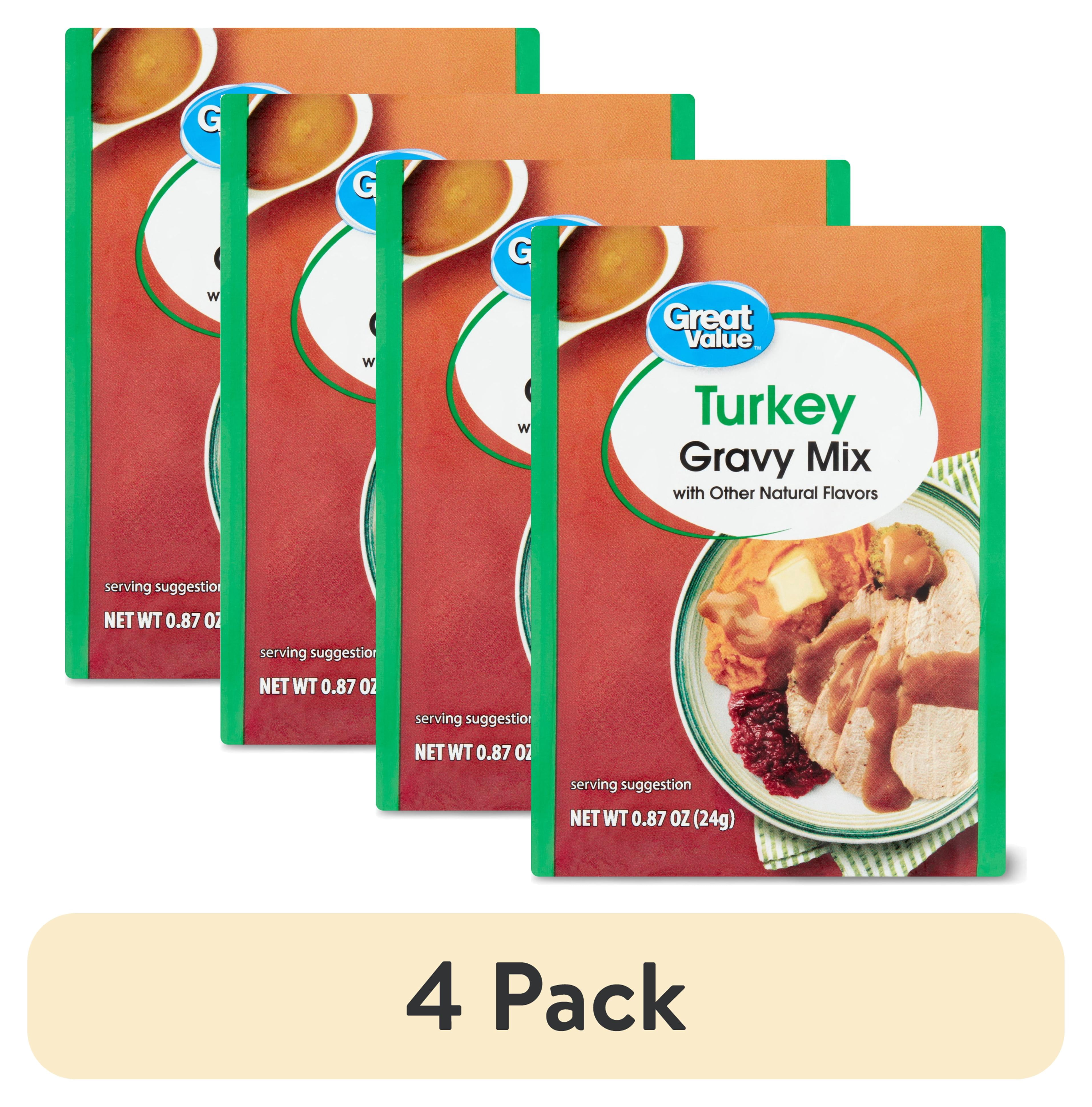 (4 pack) Great Value Turkey Gravy Mix, 0.87 oz - Walmart.com