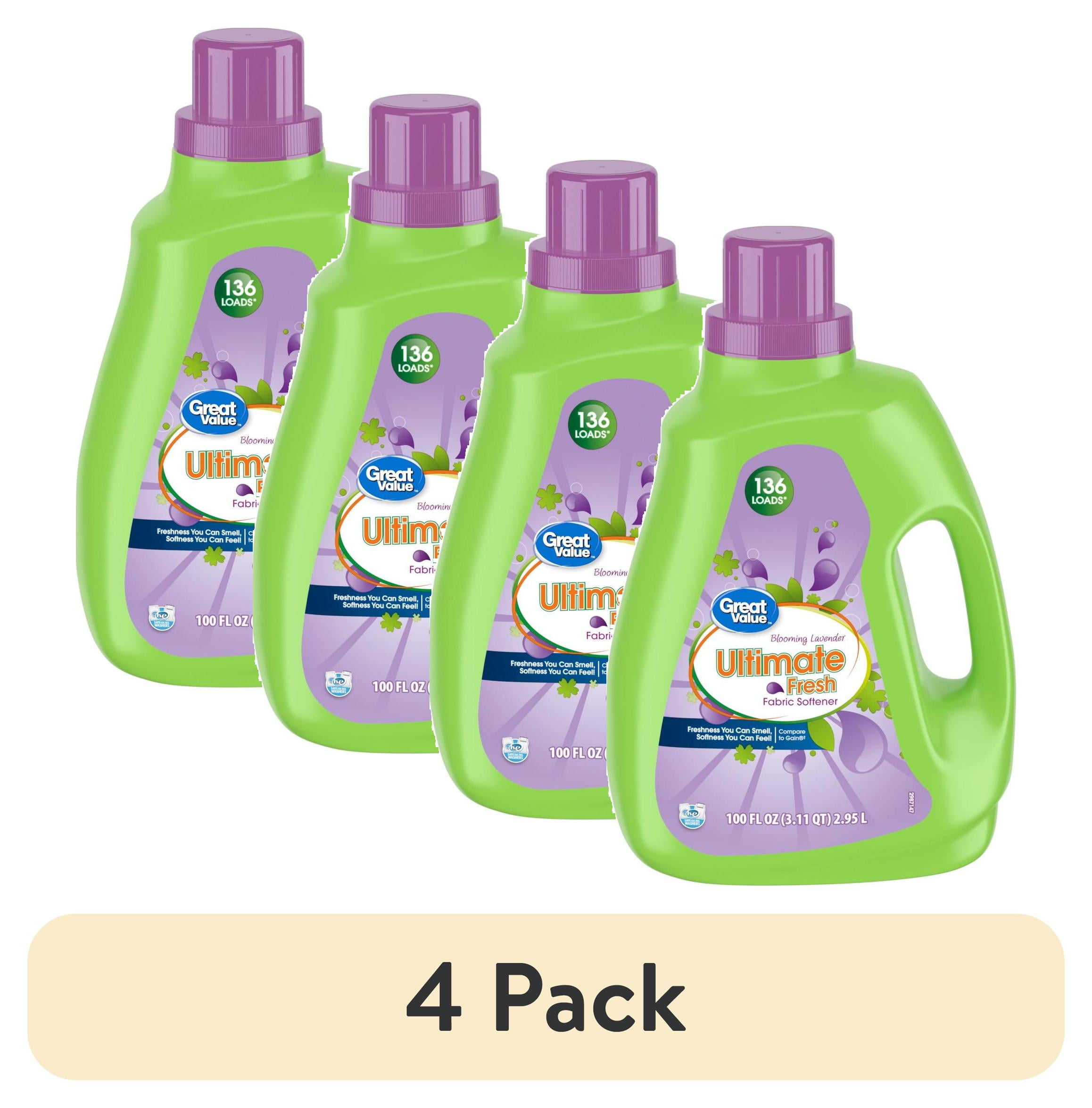 (4 pack) Great Value Ultimate Fresh Fabric Softener, Blooming Lavender ...