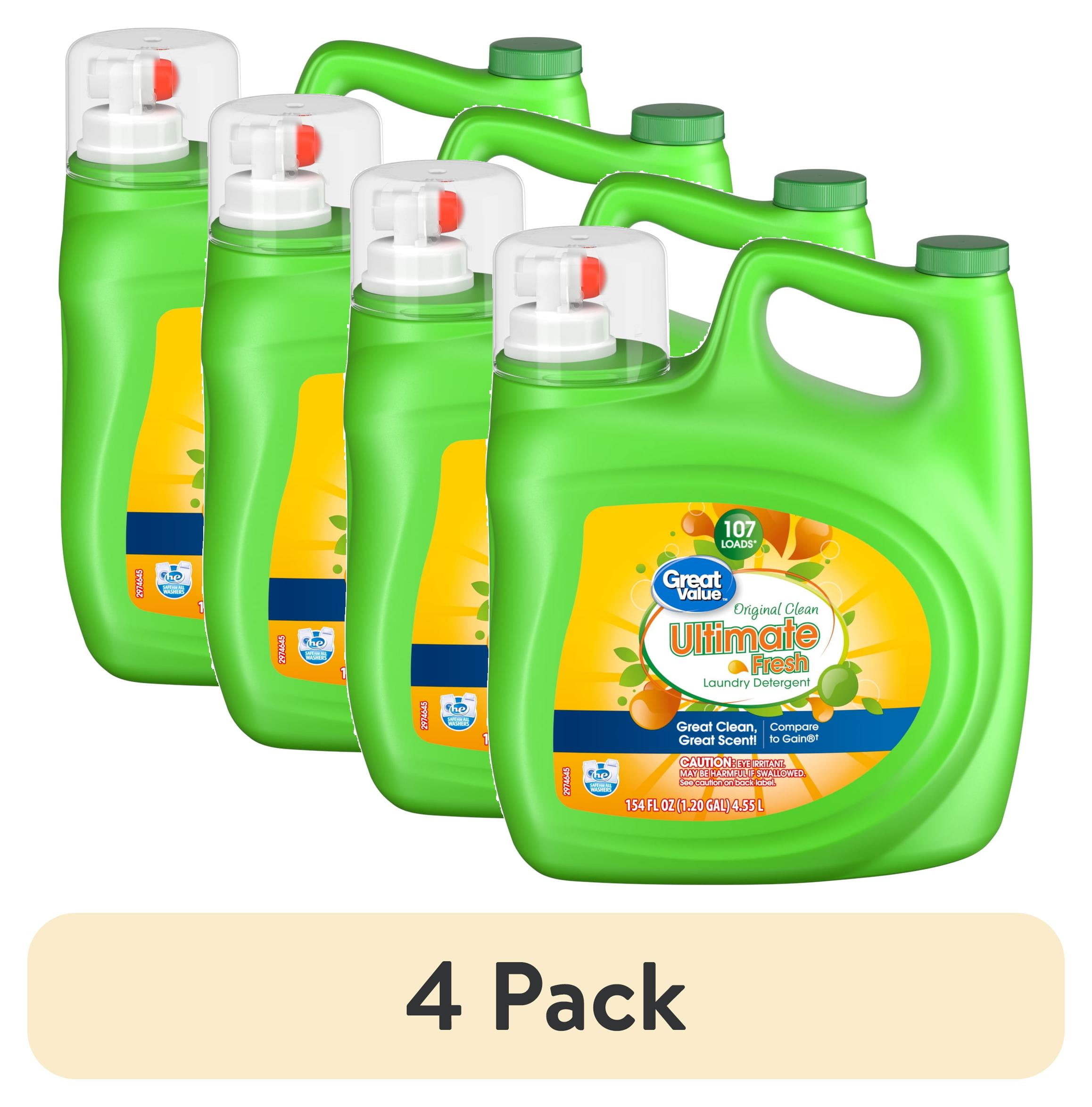 (4 pack) Great Value Ultimate Fresh Laundry Detergent, Original Clean ...