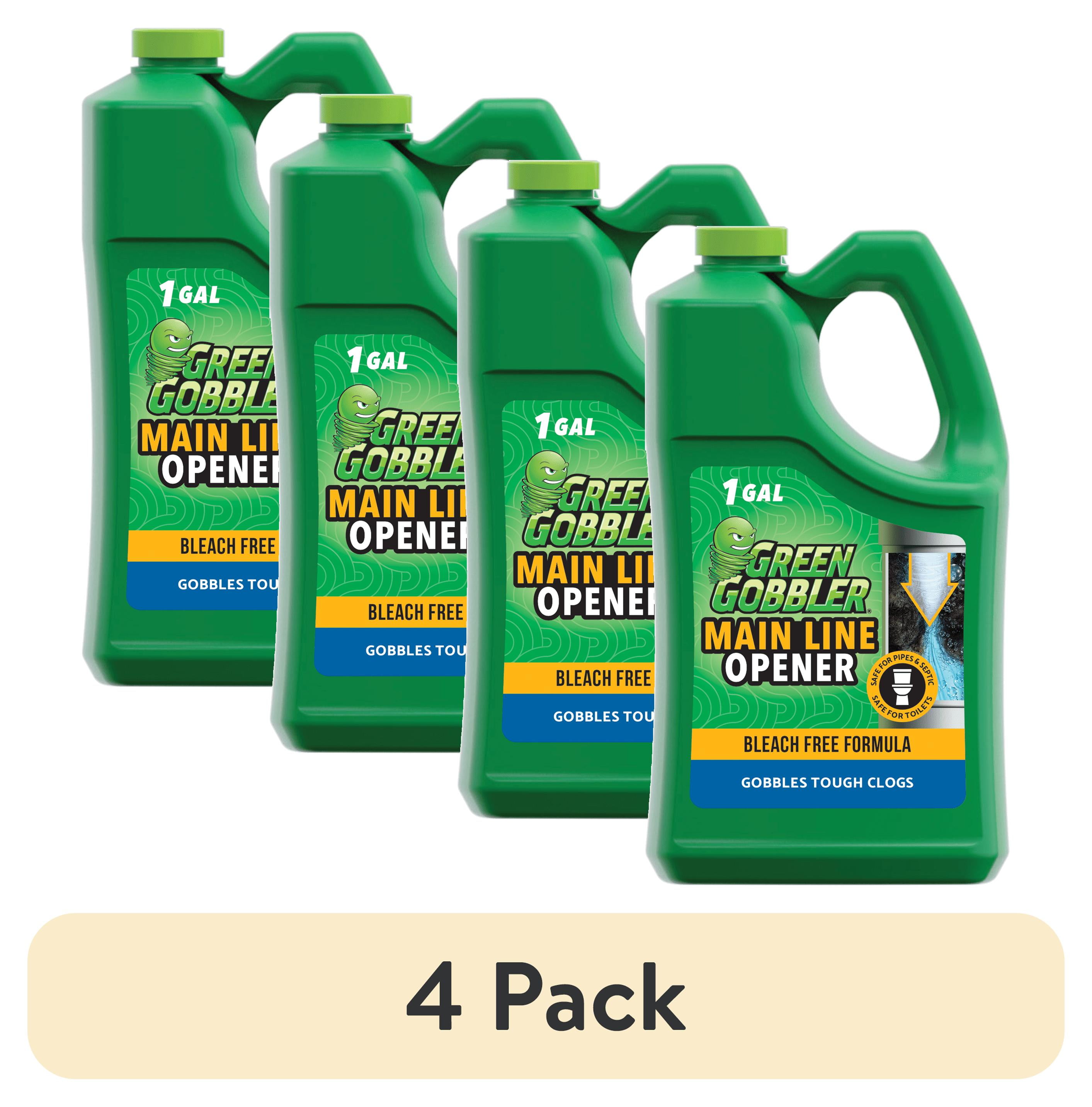(4 pack) Green Gobbler Main Line Drain Opener and Clog Remover Liquid ...