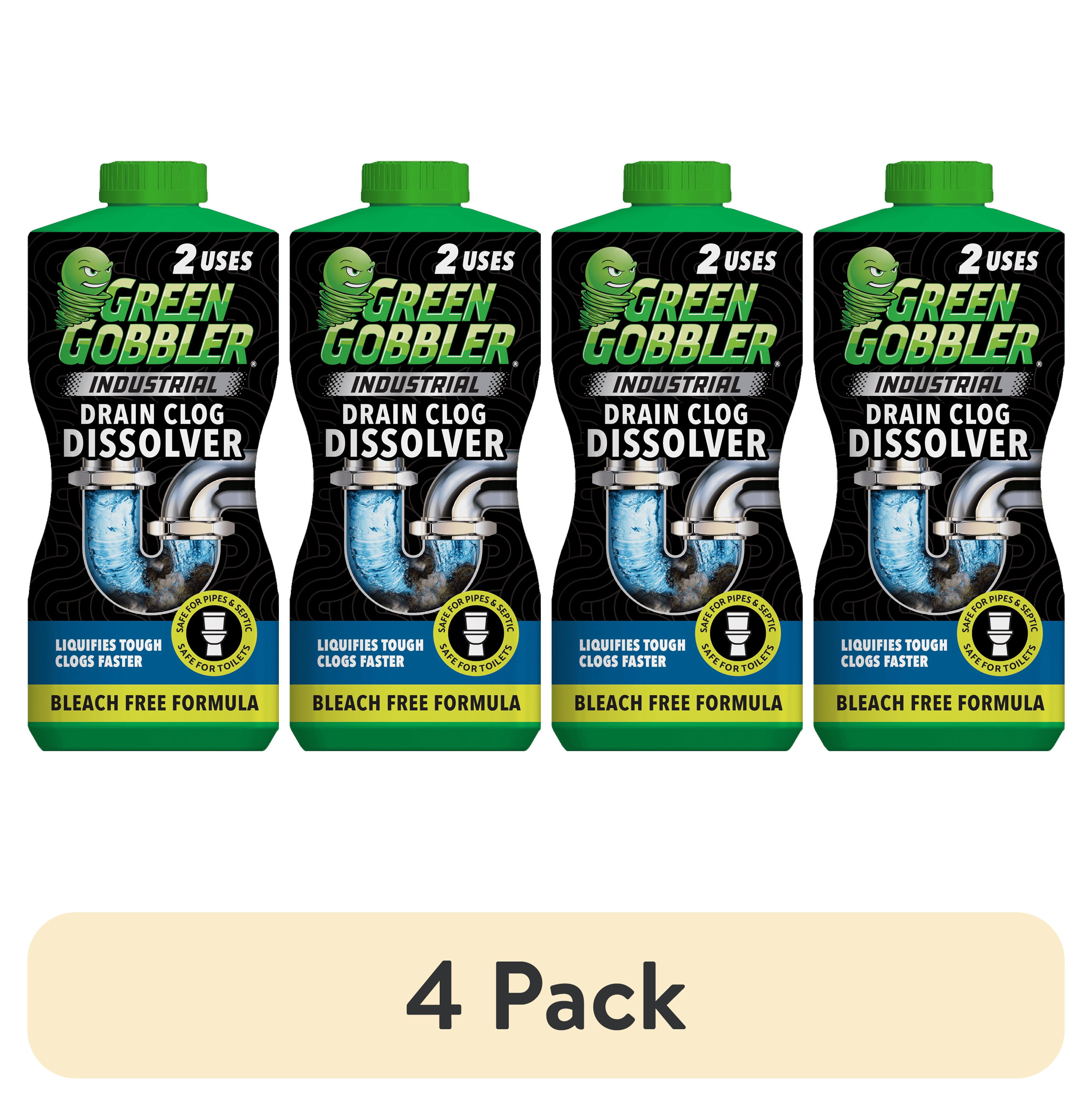 (4 pack) Green Gobbler Pro-Power Hair Clog Remover & Drain Opener ...