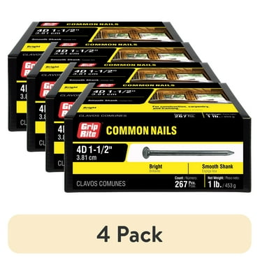 Grip-Rite 3-1/2-in 8-Gauge Bright Steel Smooth Shank Common Nails 1lb ...