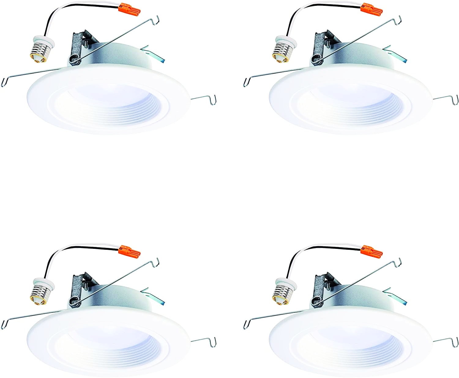 Halo 4 Pack 5" or 6" Integrated LED Bulb with White Trim, 3500K, 735 ...