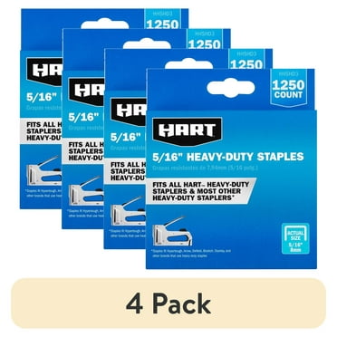 HART Heavy-Duty Multipack Staples, Sizes 1/4", 3/8", 1/2" (1,875 Count ...