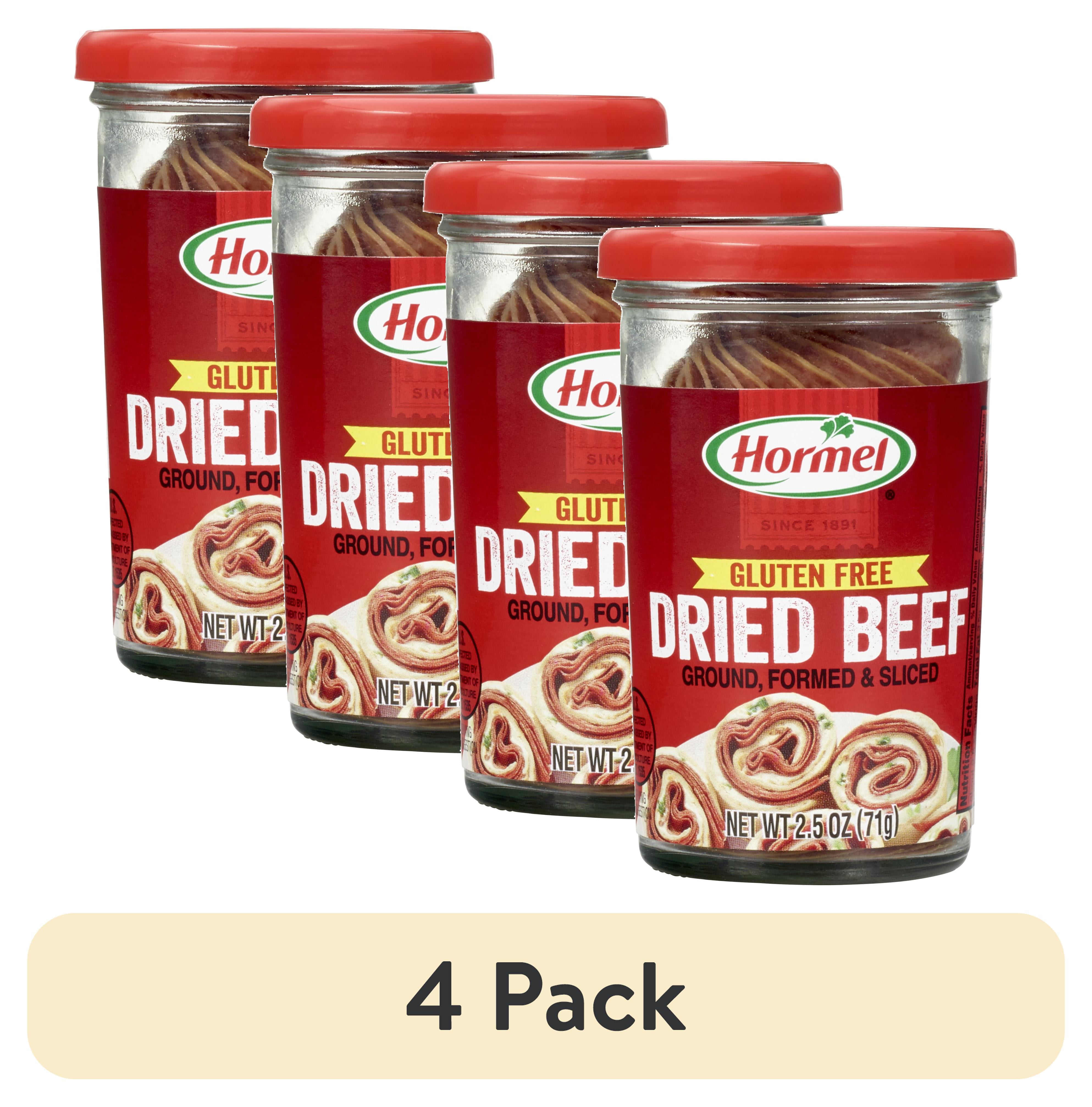 (4 pack) HORMEL Dried Beef, Shelf Stable, 2.5 oz Glass Jar - Walmart.com