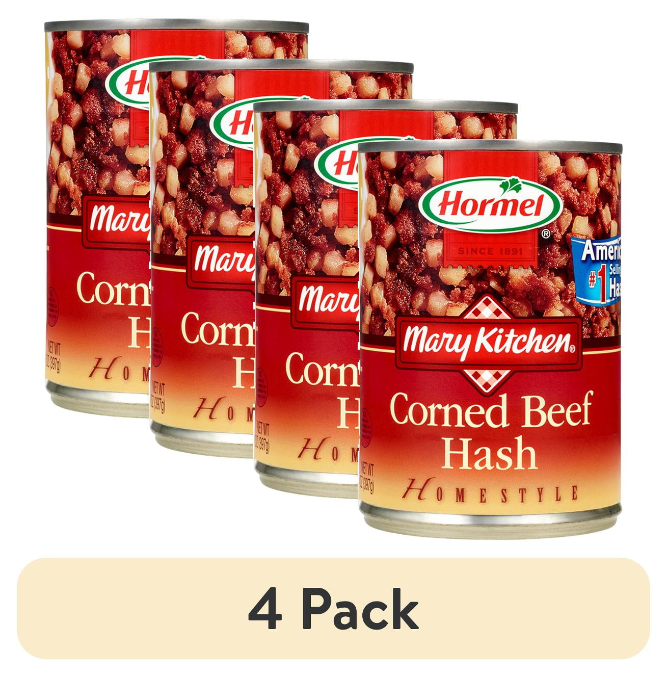 (4 pack) HORMEL MARY KITCHEN Corn Beef Hash, Canned Corned Beef, Shelf ...