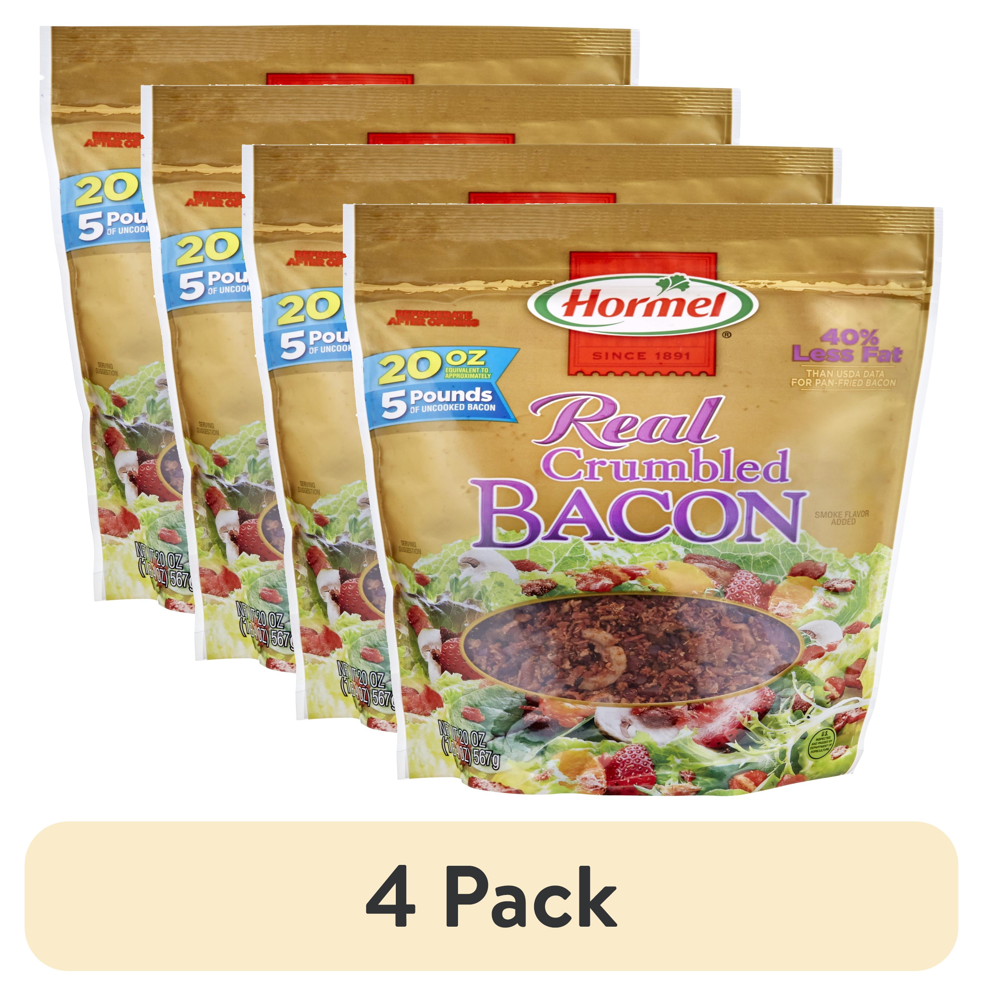 (4 pack) HORMEL Real Crumbled Bacon Topping, Shelf Stable, 20 oz ...