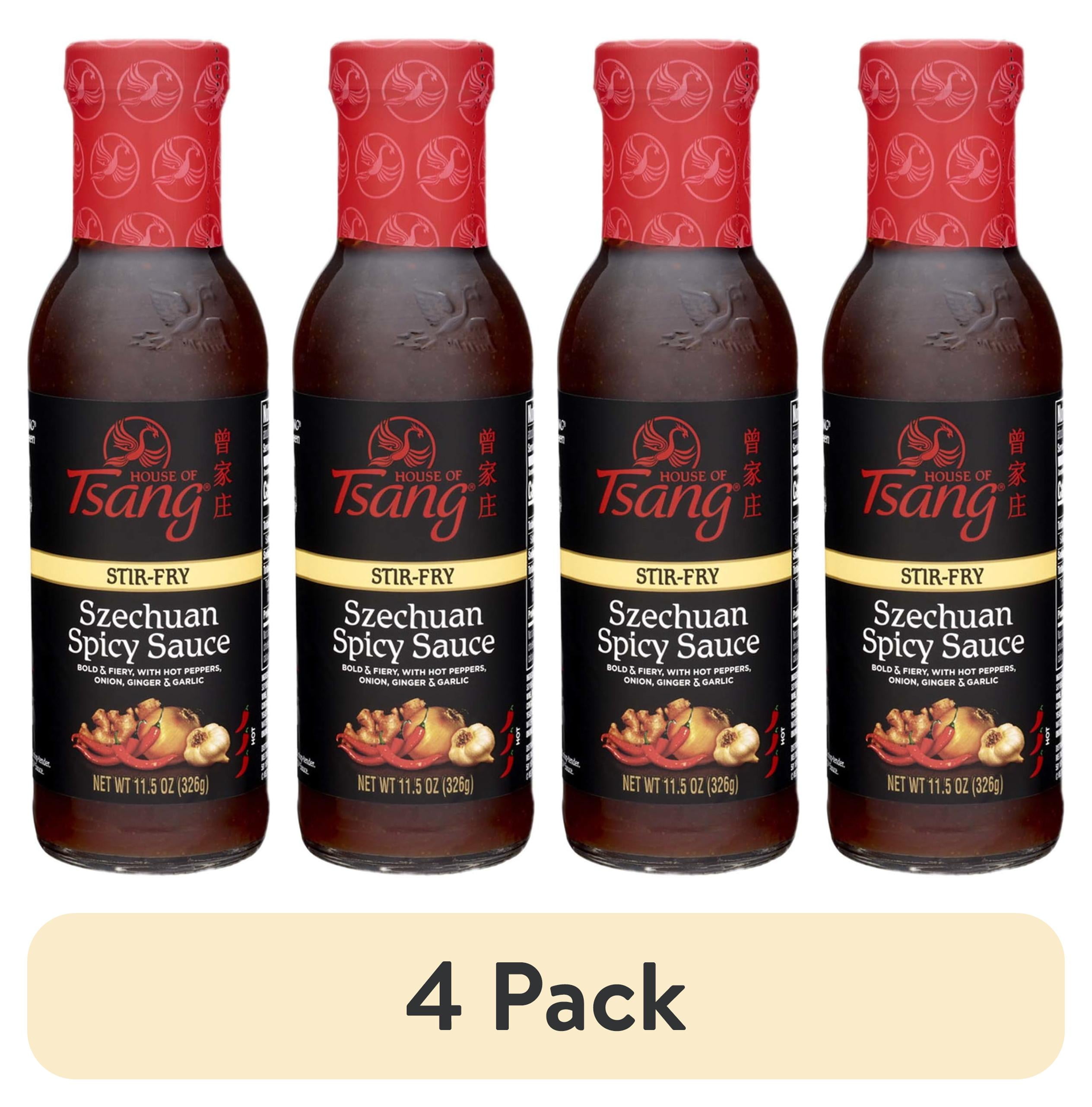 (4 pack) HOUSE OF TSANG Spicy Szechuan Stir-Fry Sauce, Shelf Stable, 11 ...