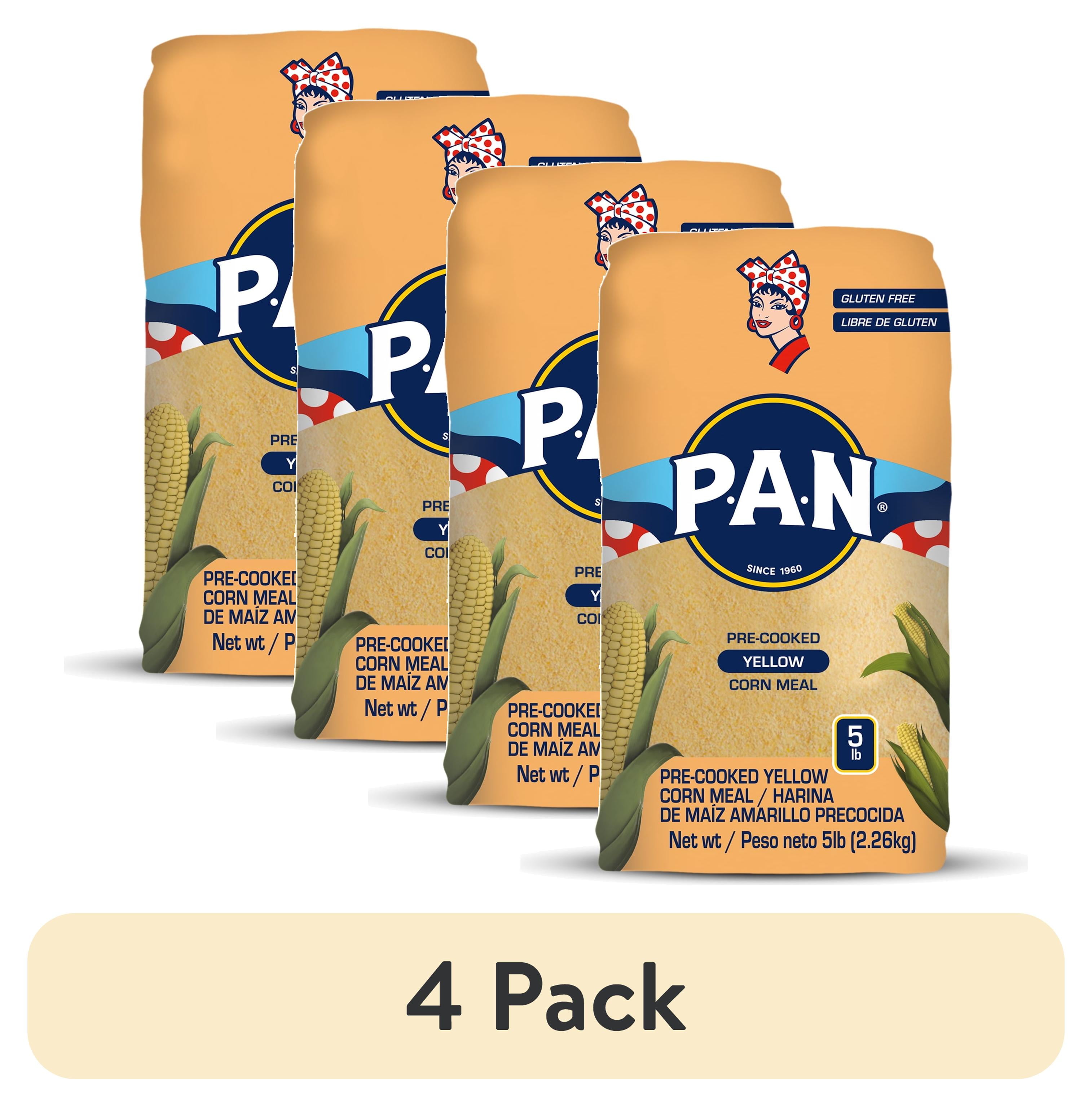 (4 pack) Harina Pan Pre-cooked Yellow Corn Meal - Walmart.com