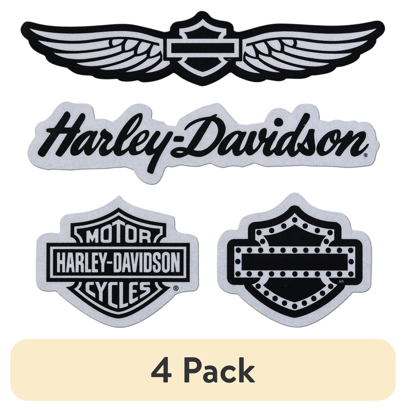 (4 pack) Harley-Davidson Reflective Decals, 4 pieces, Bar & Shield ...
