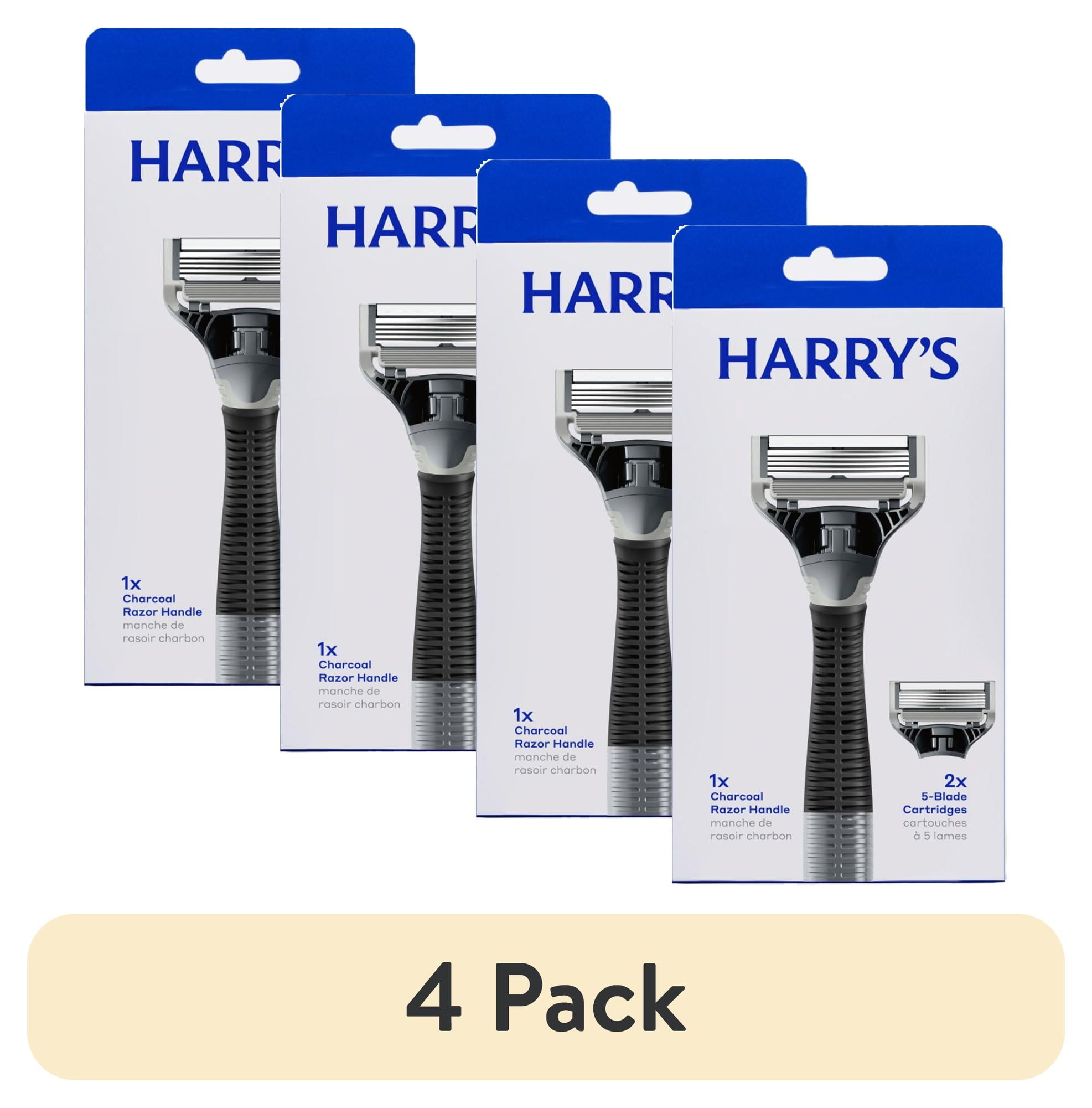 (4 pack) Harry's Original Shaving Razor for Men with 2 Razor Blade ...
