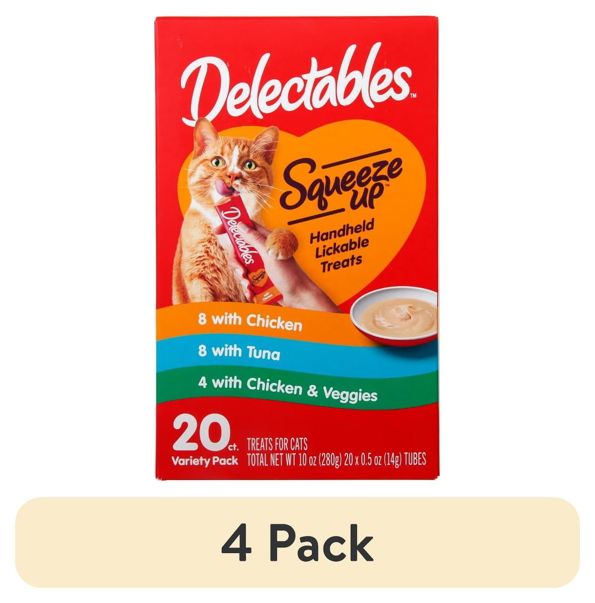 (4 pack) Hartz Delectables Squeeze Up Lickable Wet Cat Treats [Multiple ...