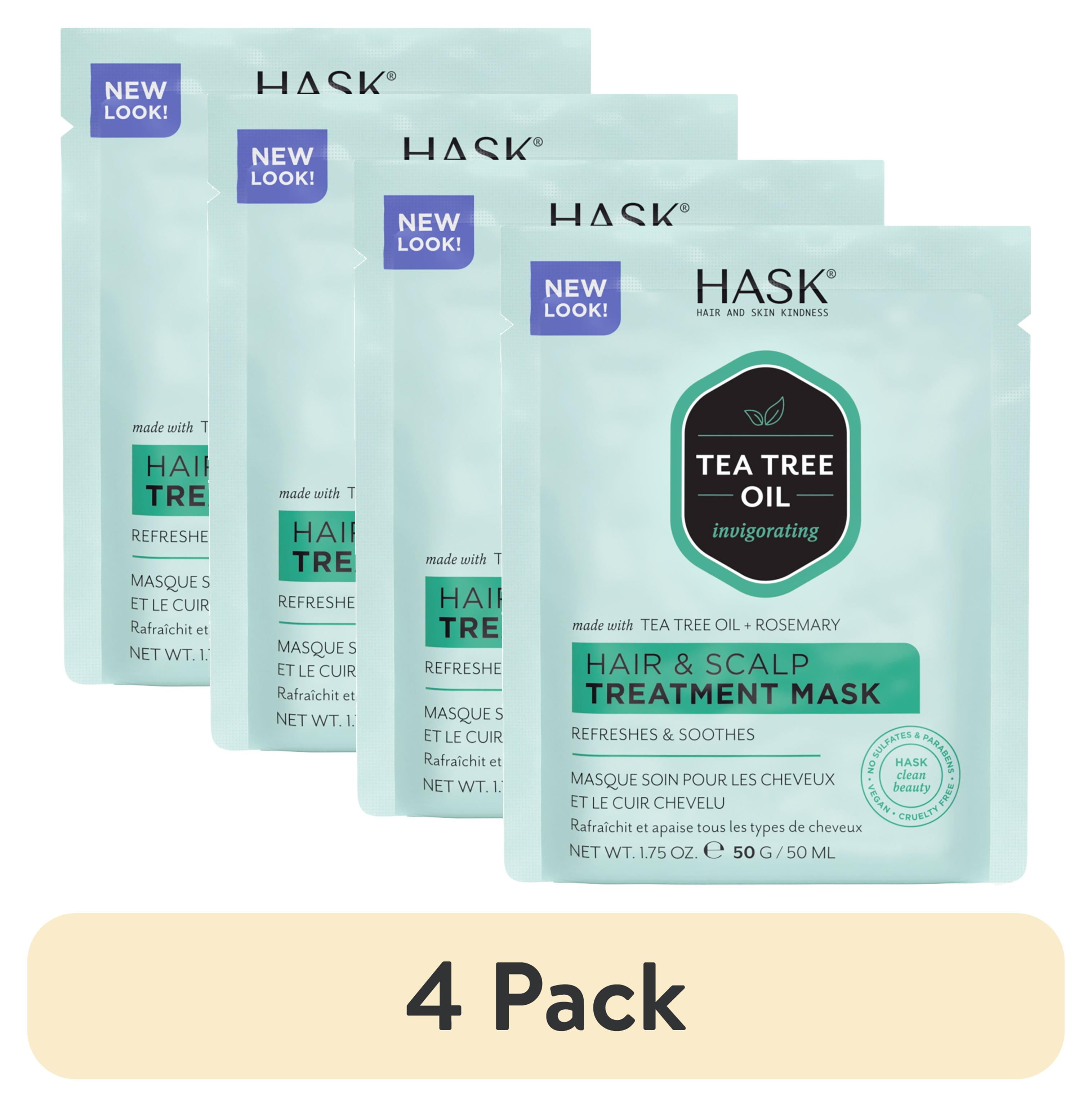(4 pack) Hask Tea Tree Oil & Rosemary Invigorating Hair & Scalp ...