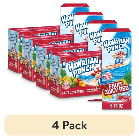 2X - Hawaiian Punch Fruit Juicy Red Juice Drink Boxes - Walmart.com