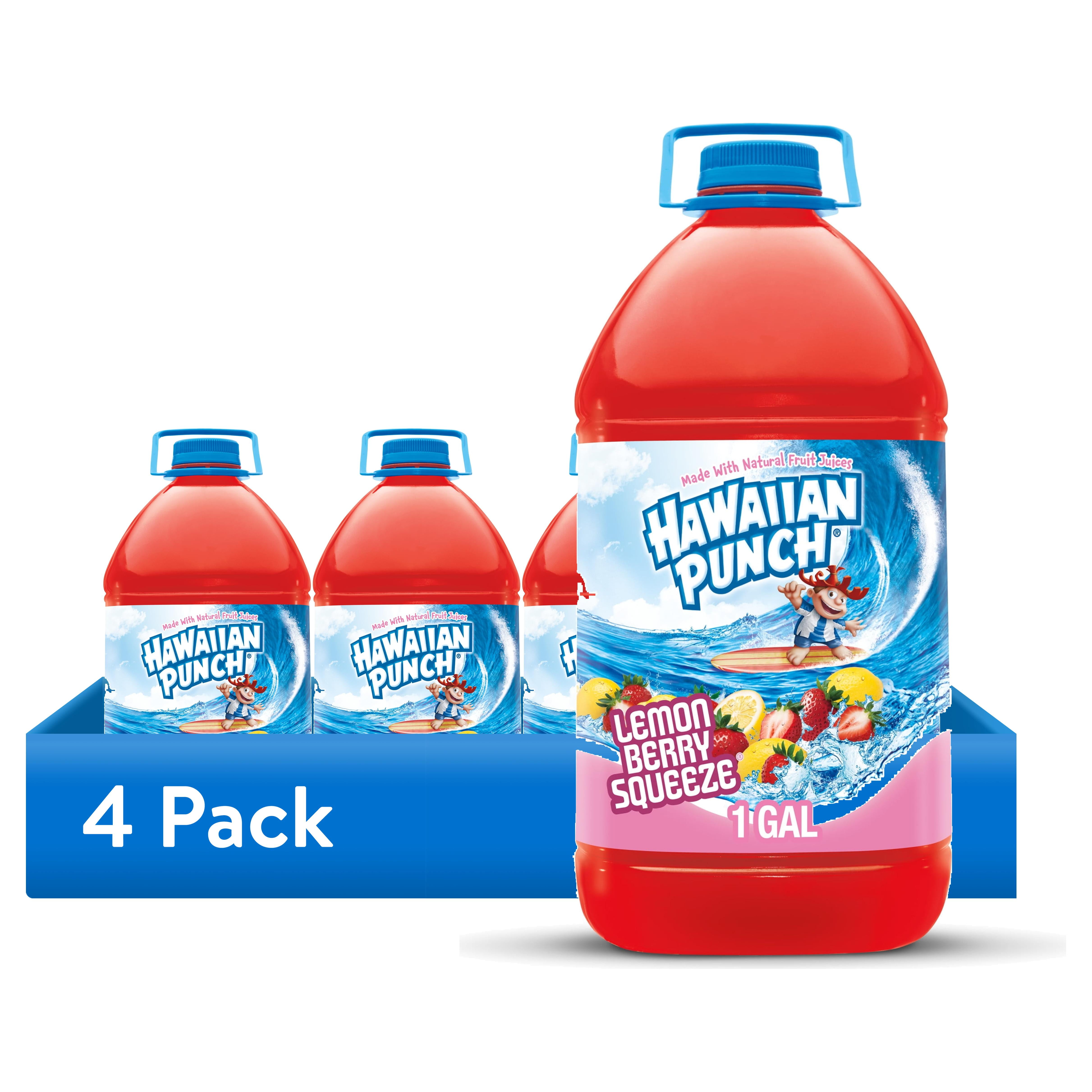 (4 pack) Hawaiian Punch Lemon Berry Squeeze Drink, 1 Gallon - Walmart.com