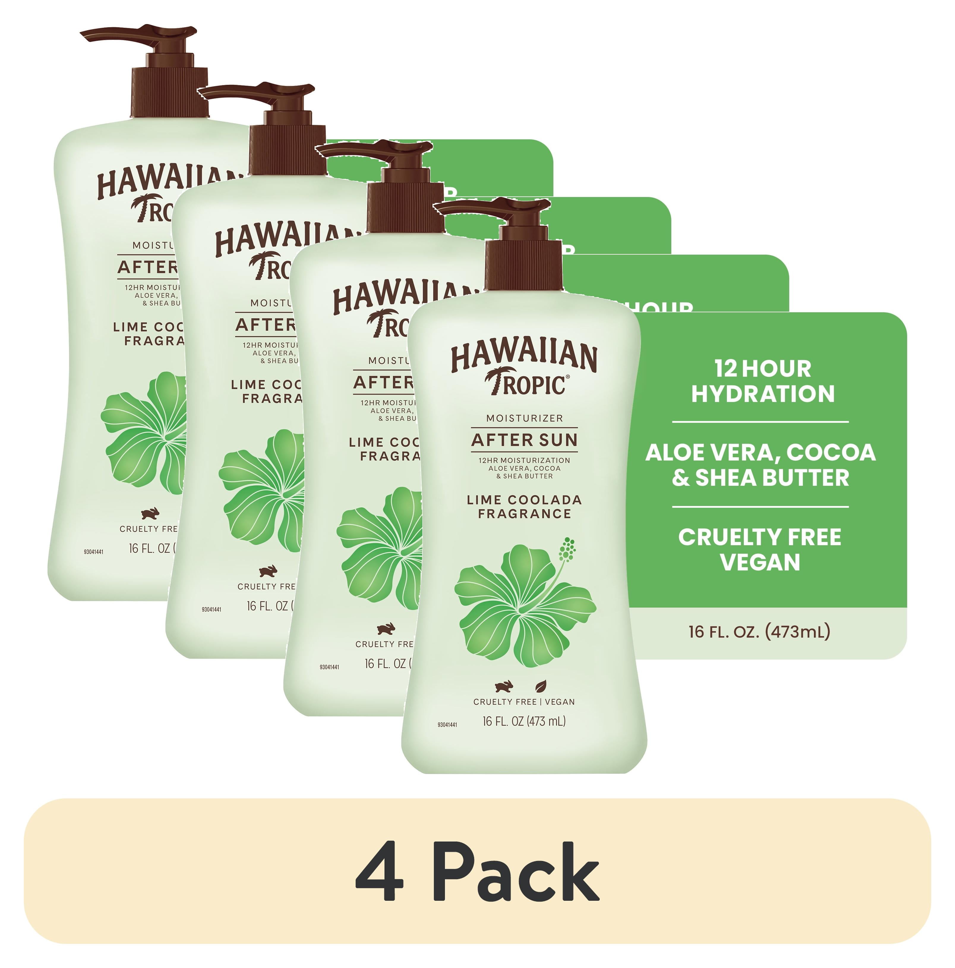 (4 pack) Hawaiian Tropic Lime Coolada after Sun Moisturizing Lotion, 16 ...