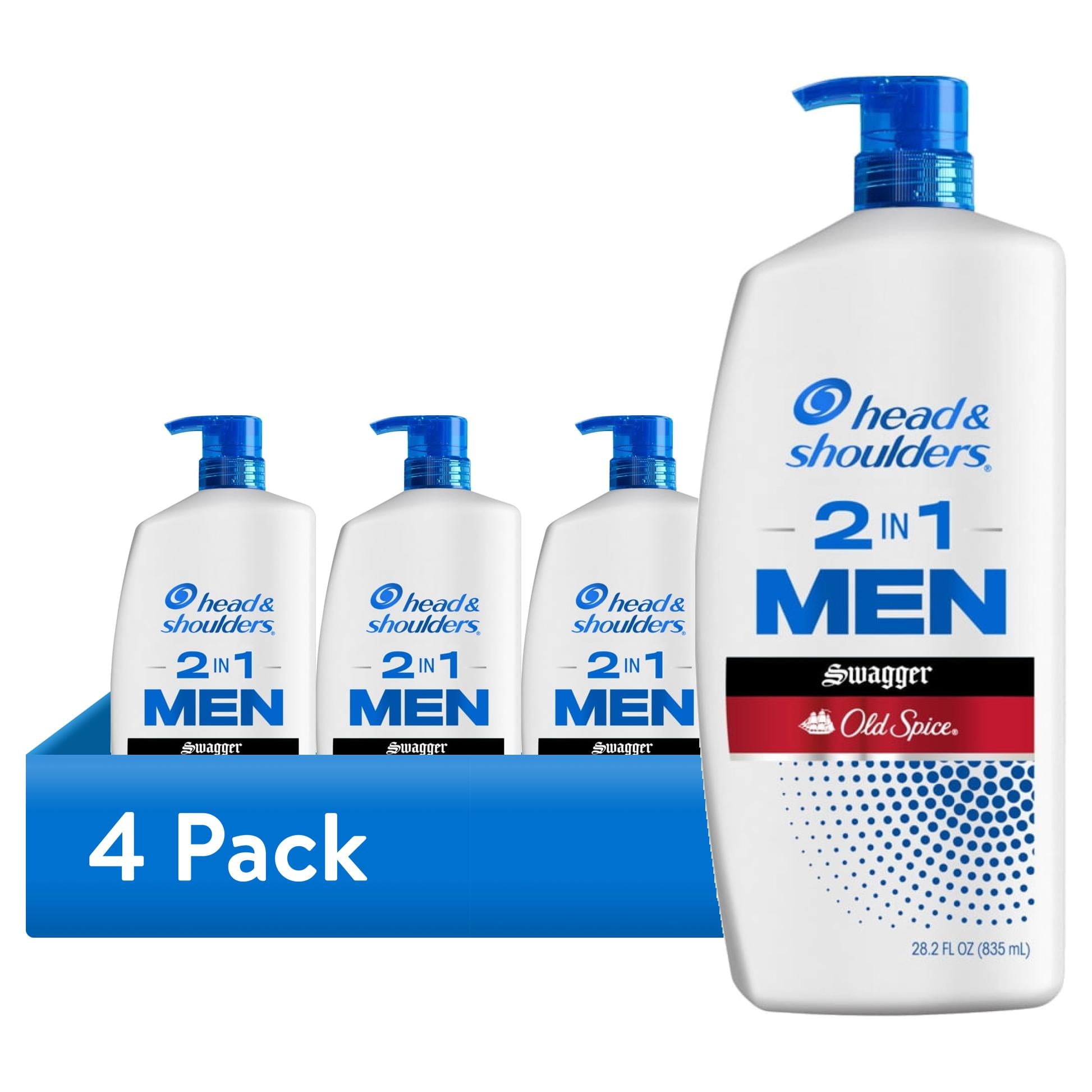 (4 pack) Head and Shoulders Men 2 in 1 Dandruff Shampoo and Conditioner ...