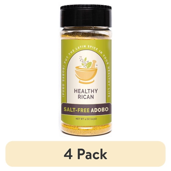 (4 pack) Healthy Rican Salt Free Adobo Seasoning - 4 oz - Walmart.com