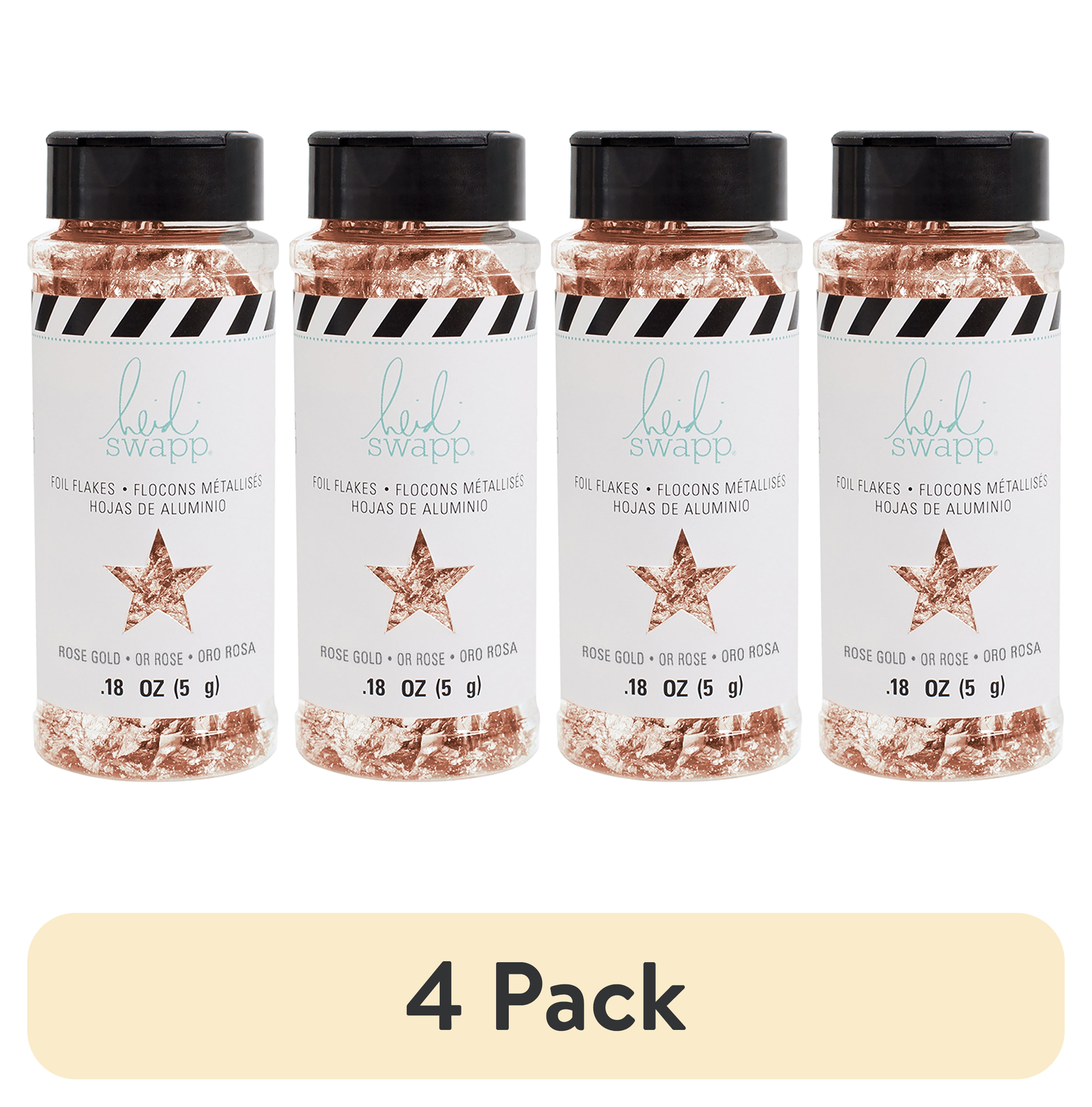 (4 pack) Heidi Swapp Foil Flakes .18oz-Rose Gold - Walmart.com