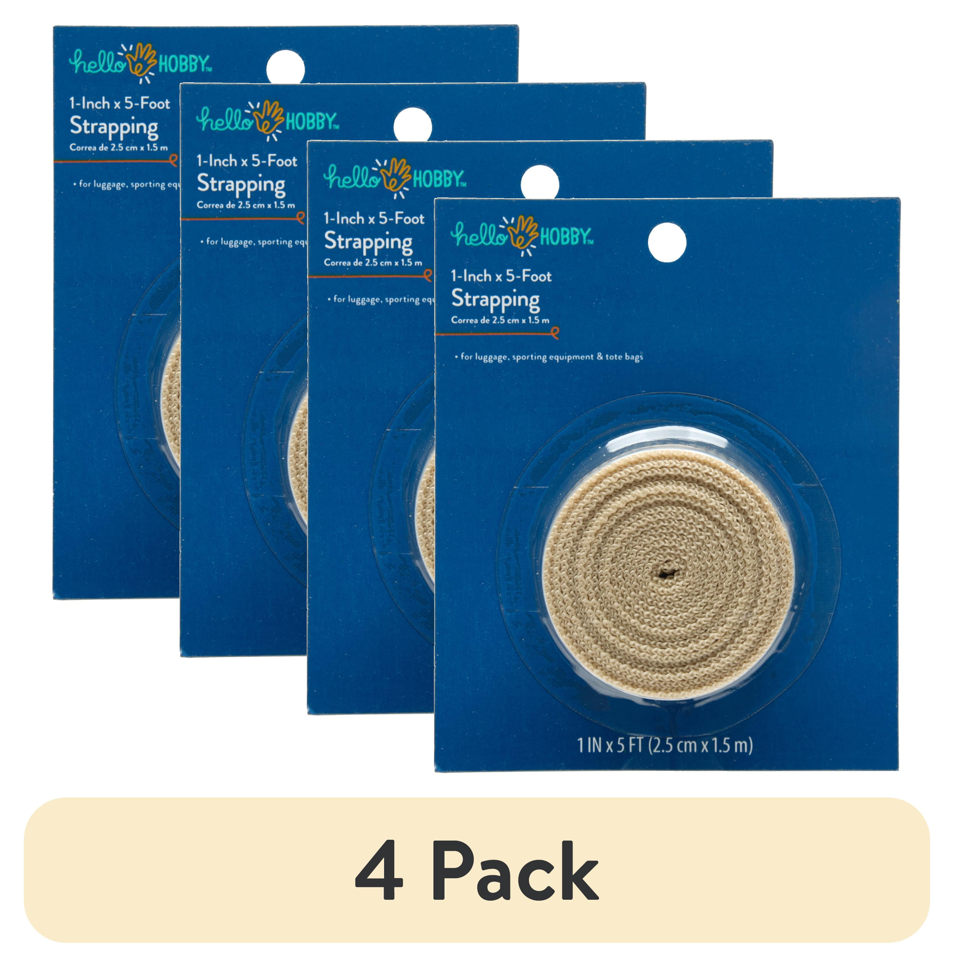 (4 pack) Hello Hobby 1" Belt/Strapping, Tan, 1 Count - Walmart.com