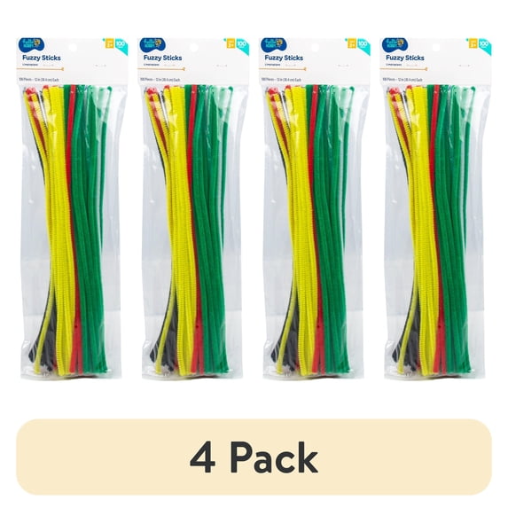 (4 pack) Hello Hobby Rainbow Fuzzy Sticks, 100-Pack - Walmart.com