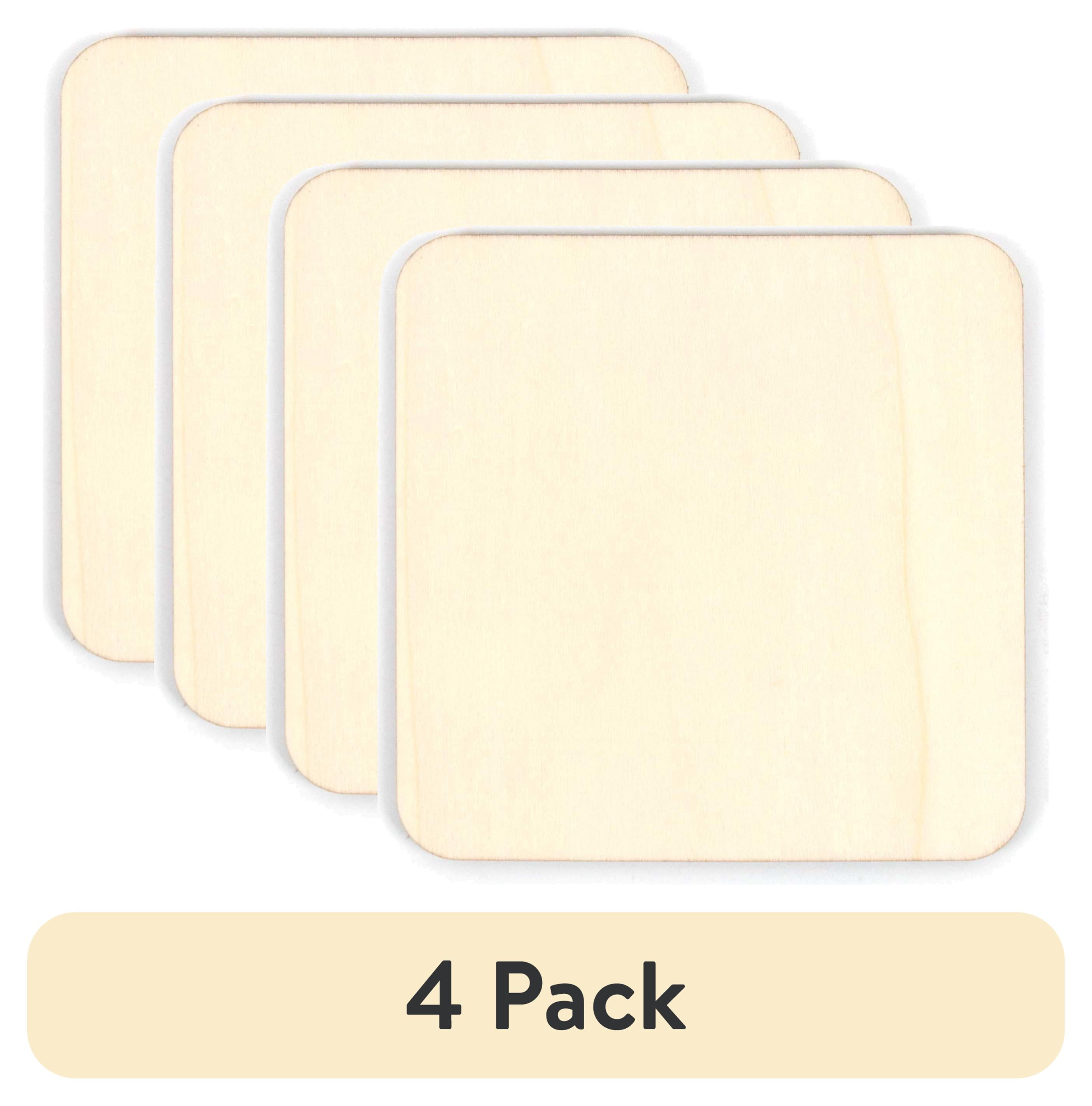 (4 pack) Hello Hobby Square Wood Shape, 0.09 lbs - Walmart.com