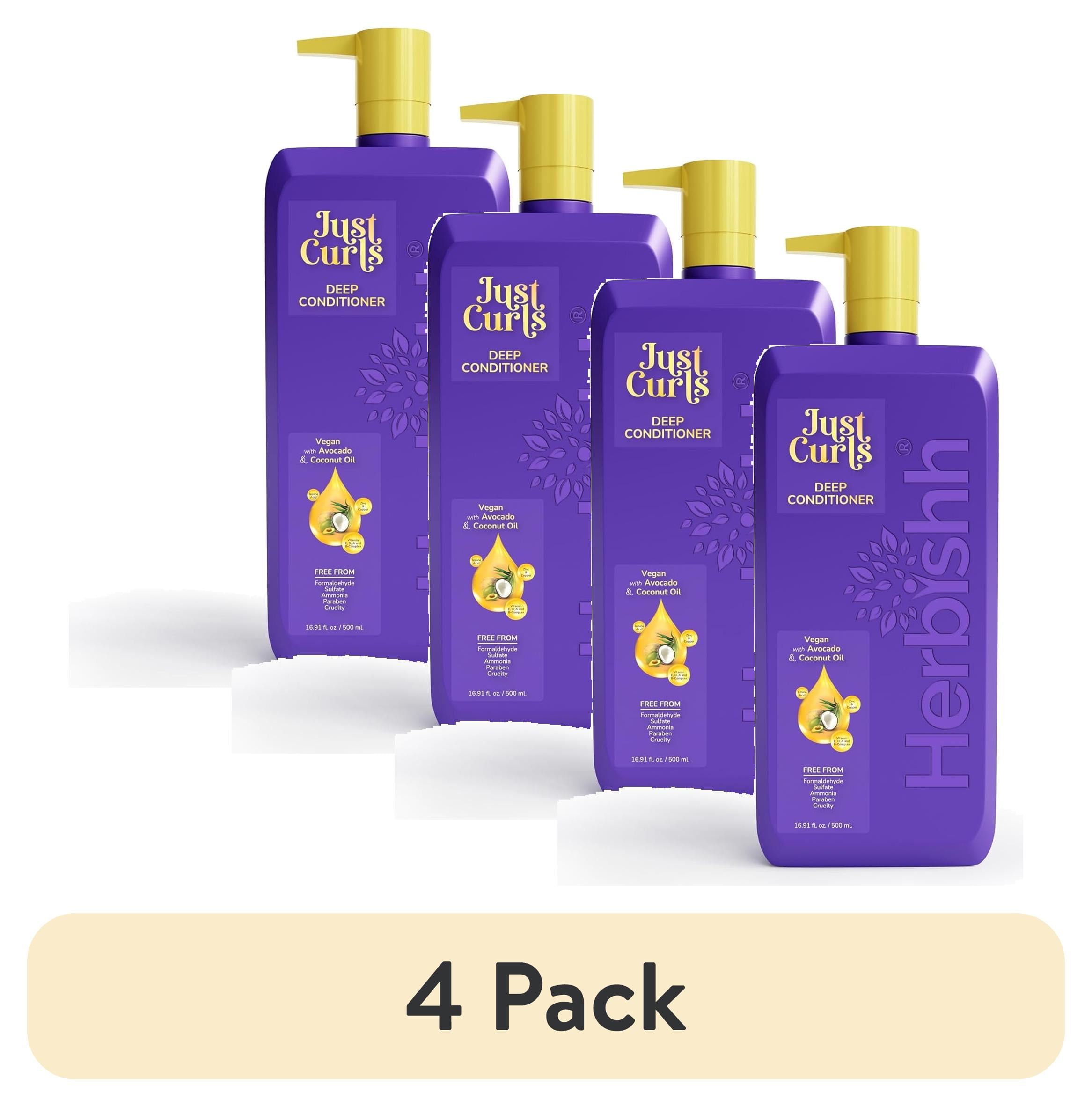 (4 pack) Herbishh Just Curls Deep Conditioner with Avocado & Coconut ...